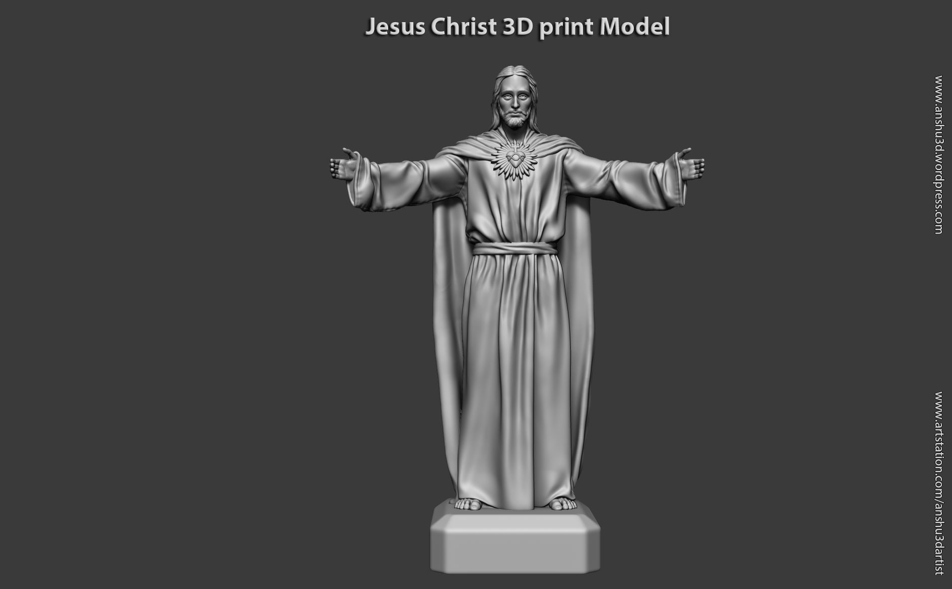 Anshu Trivedi - Jesus christ statue vol3 for 3d print