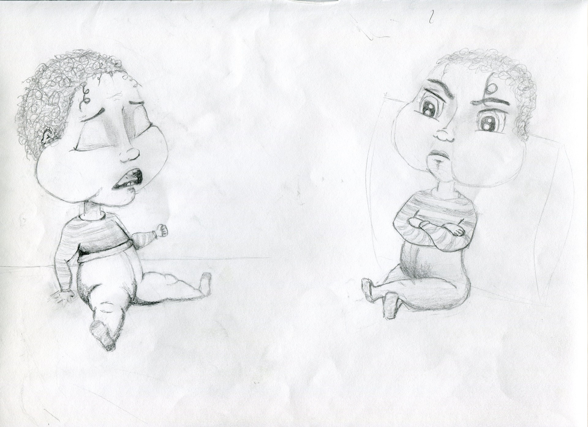 ArtStation - Carachters in poses, Traditional Drawings