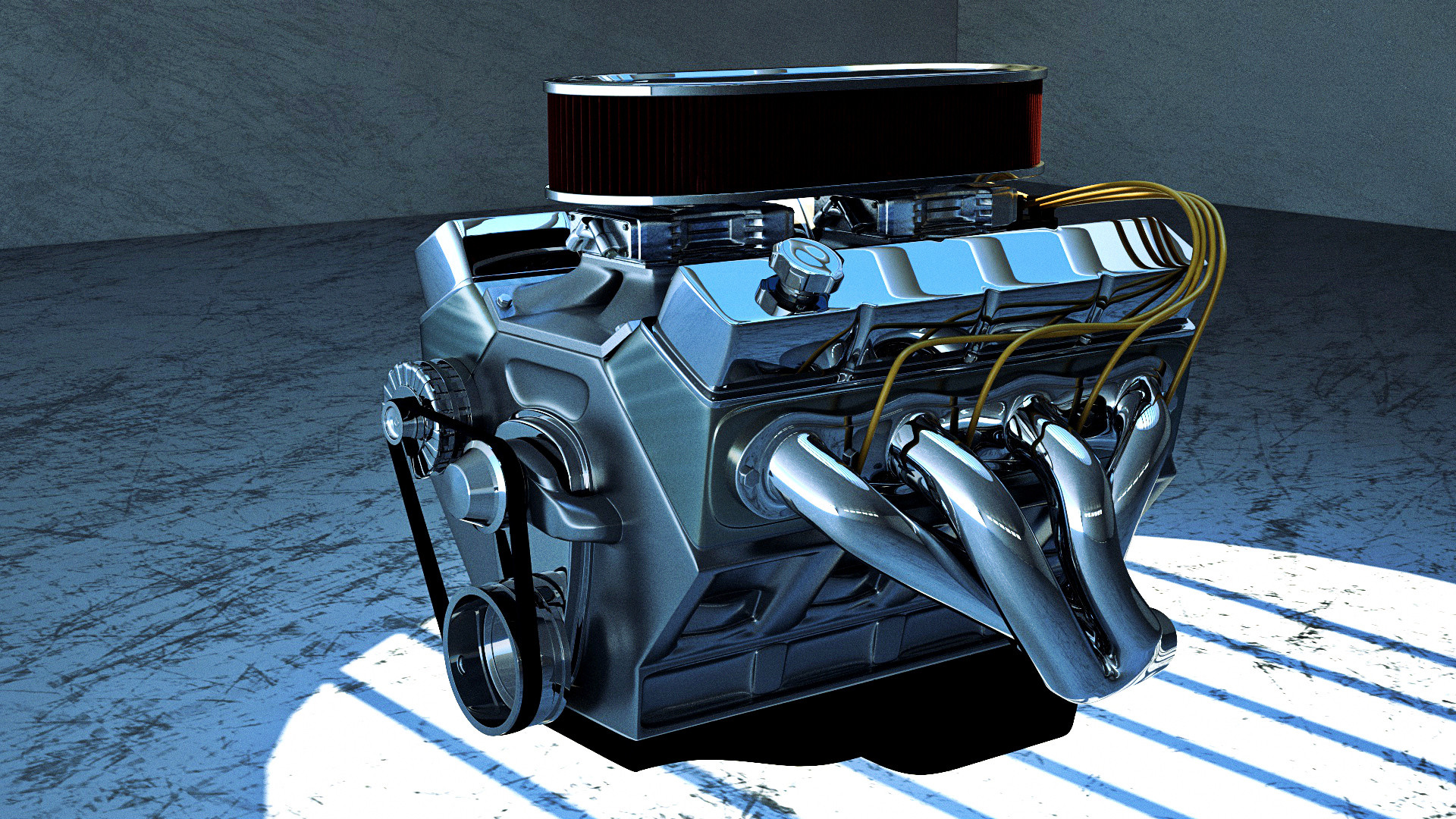 ArtStation - Chevrolet V8 Engine 409 cui 6.7 Litres