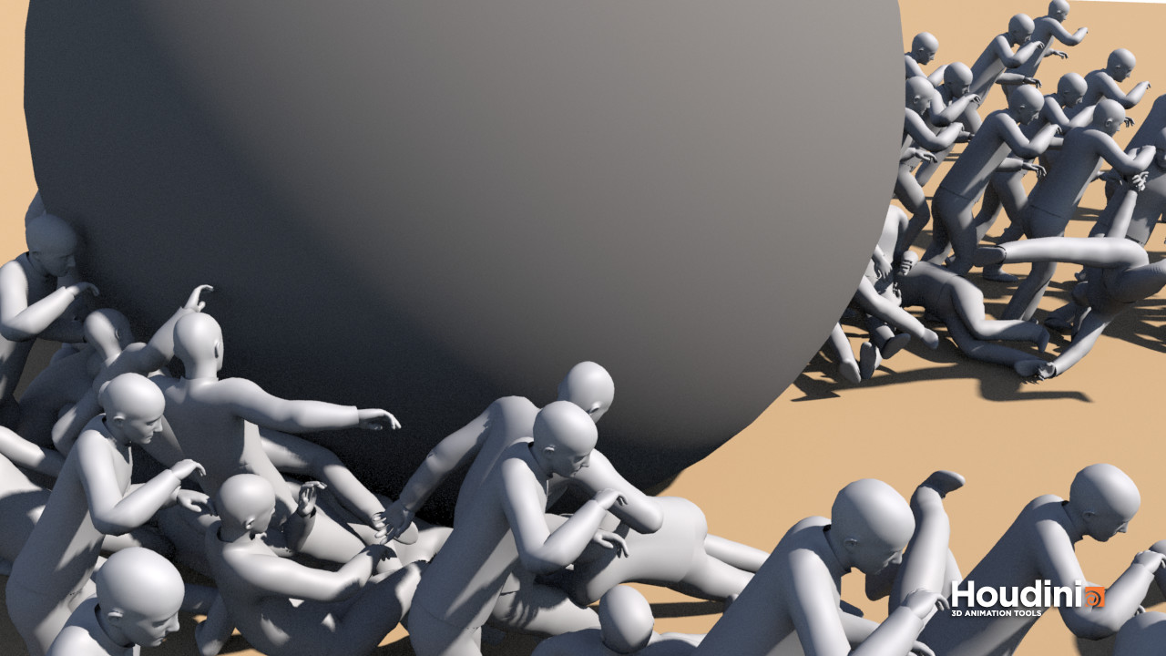 Thibaut Van Waeyenbergh - Houdini Crowd Simulations | Graduation Work
