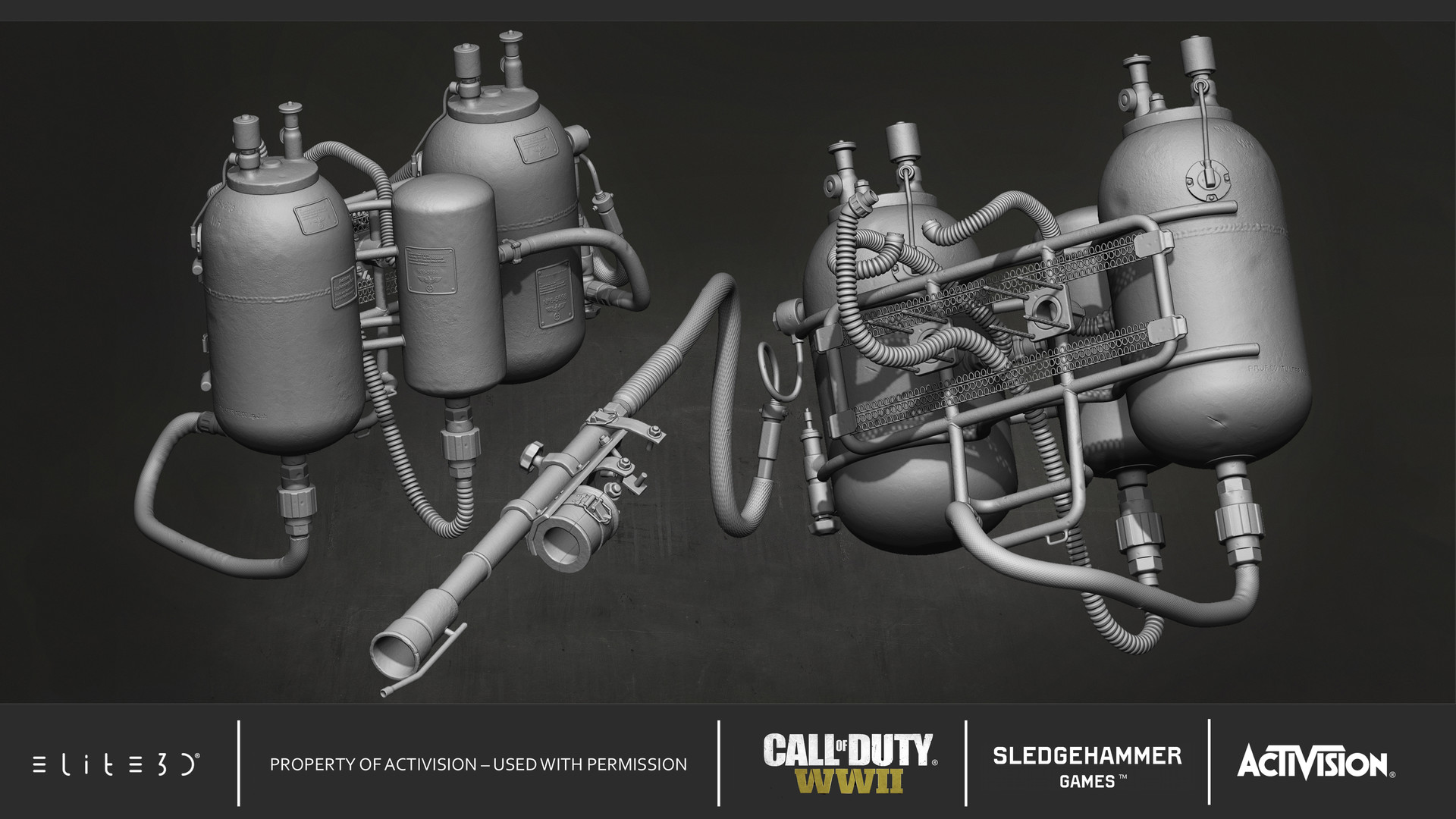 Santiago Gamez - Call of Duty: World War 2 - Zombie fireman