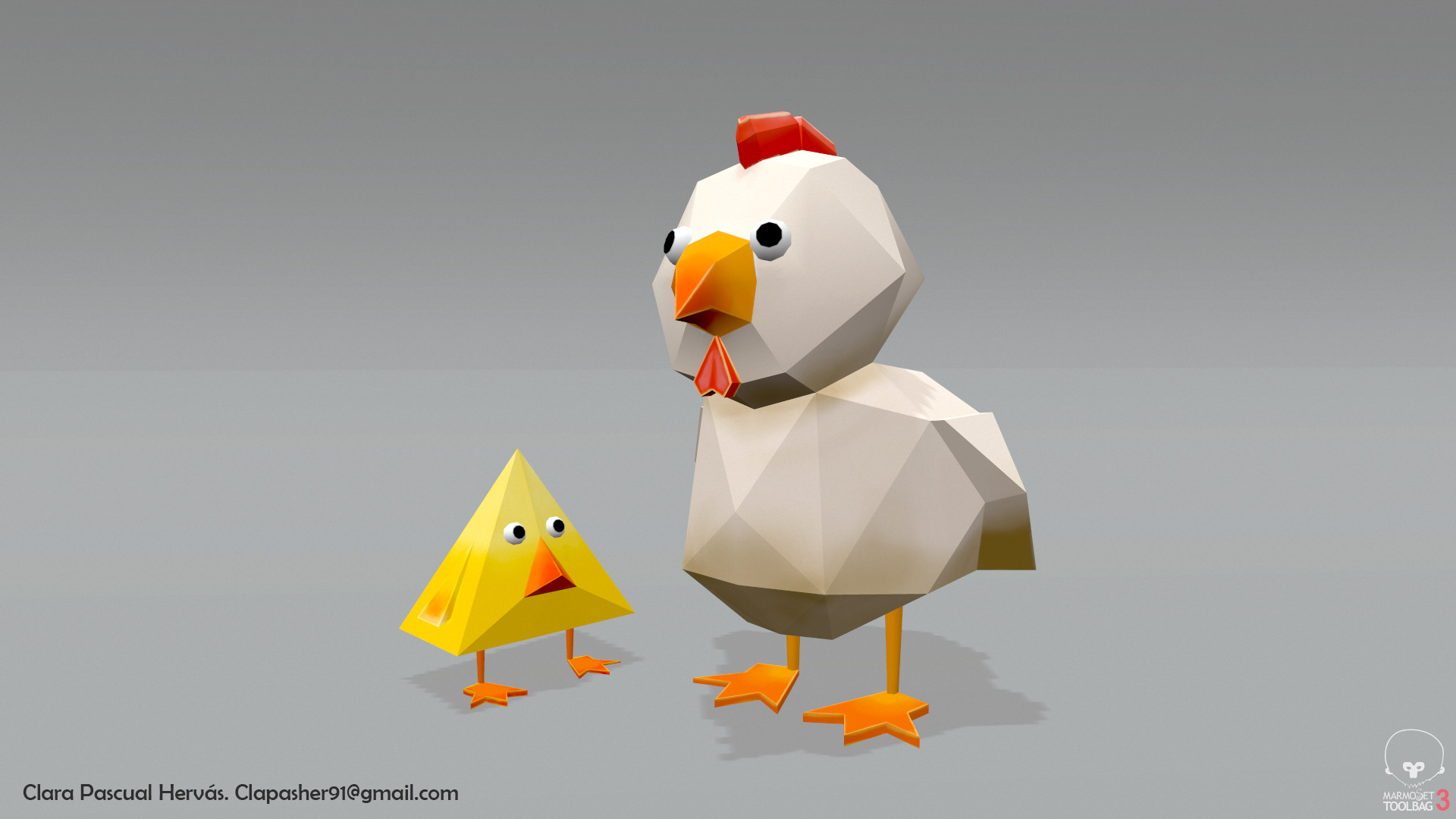Clara Pascual Hervas - Low Poly Chickens