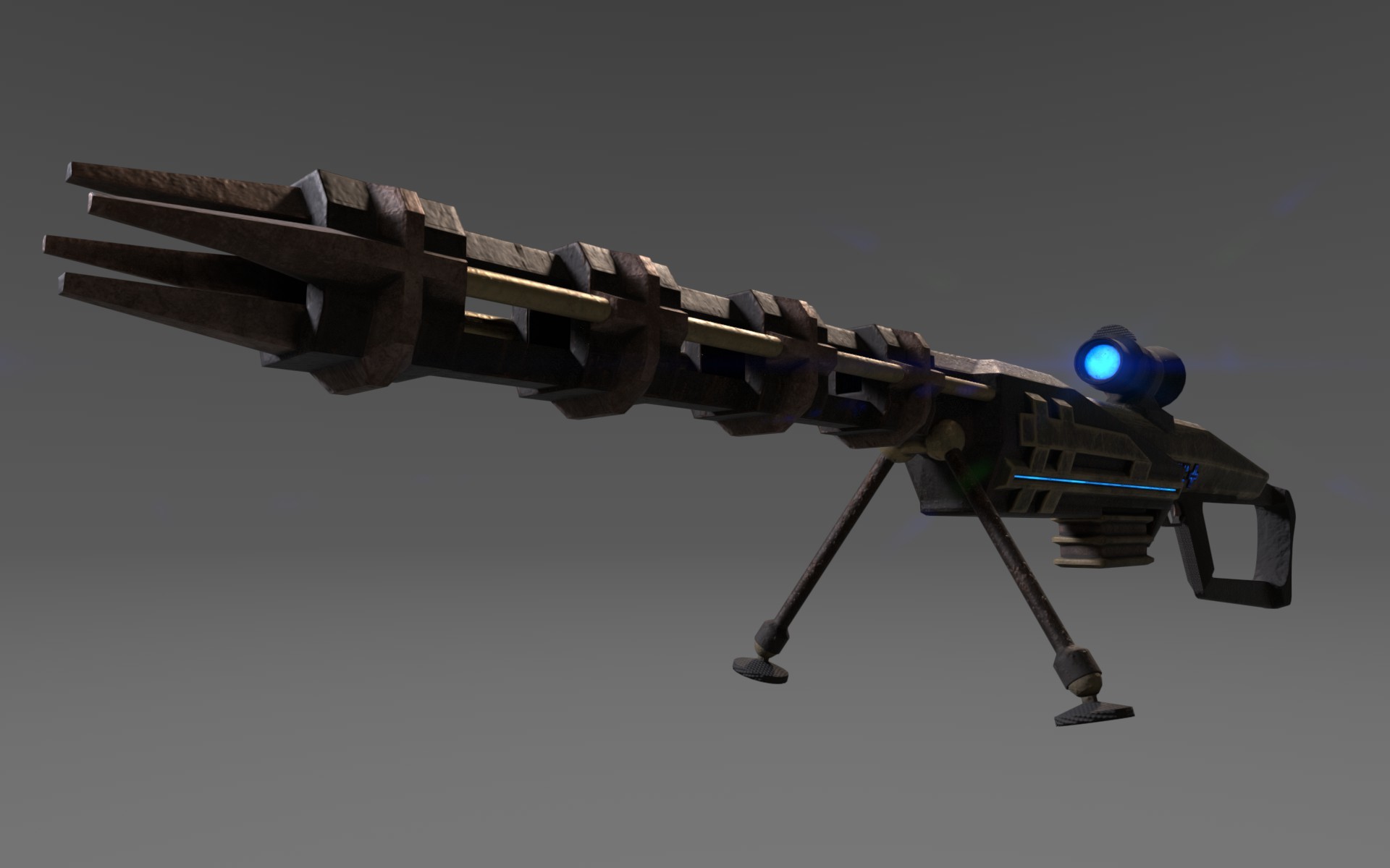 ArtStation - SciFi Railgun Sniper Rifle