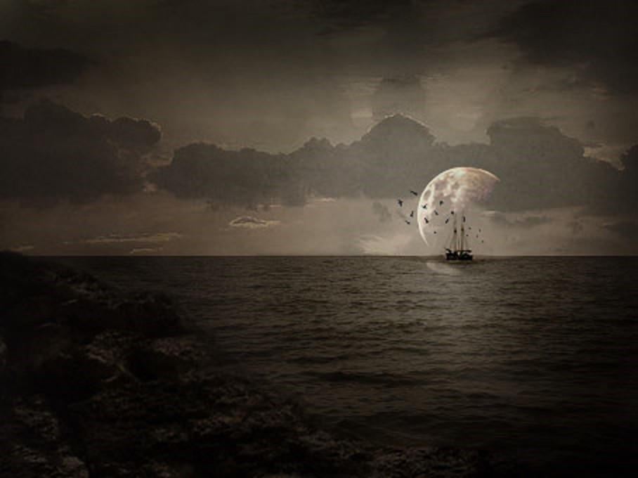 ArtStation - Sea at Night