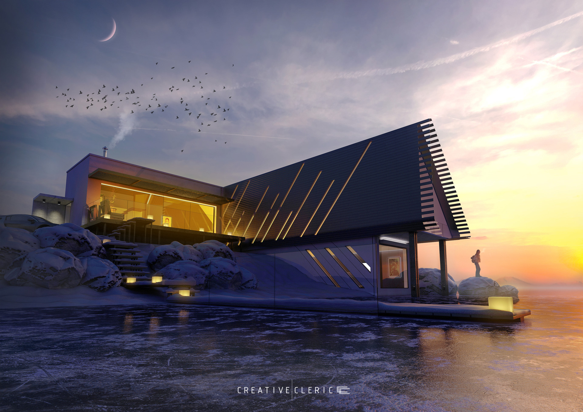 ArtStation - Waterside House