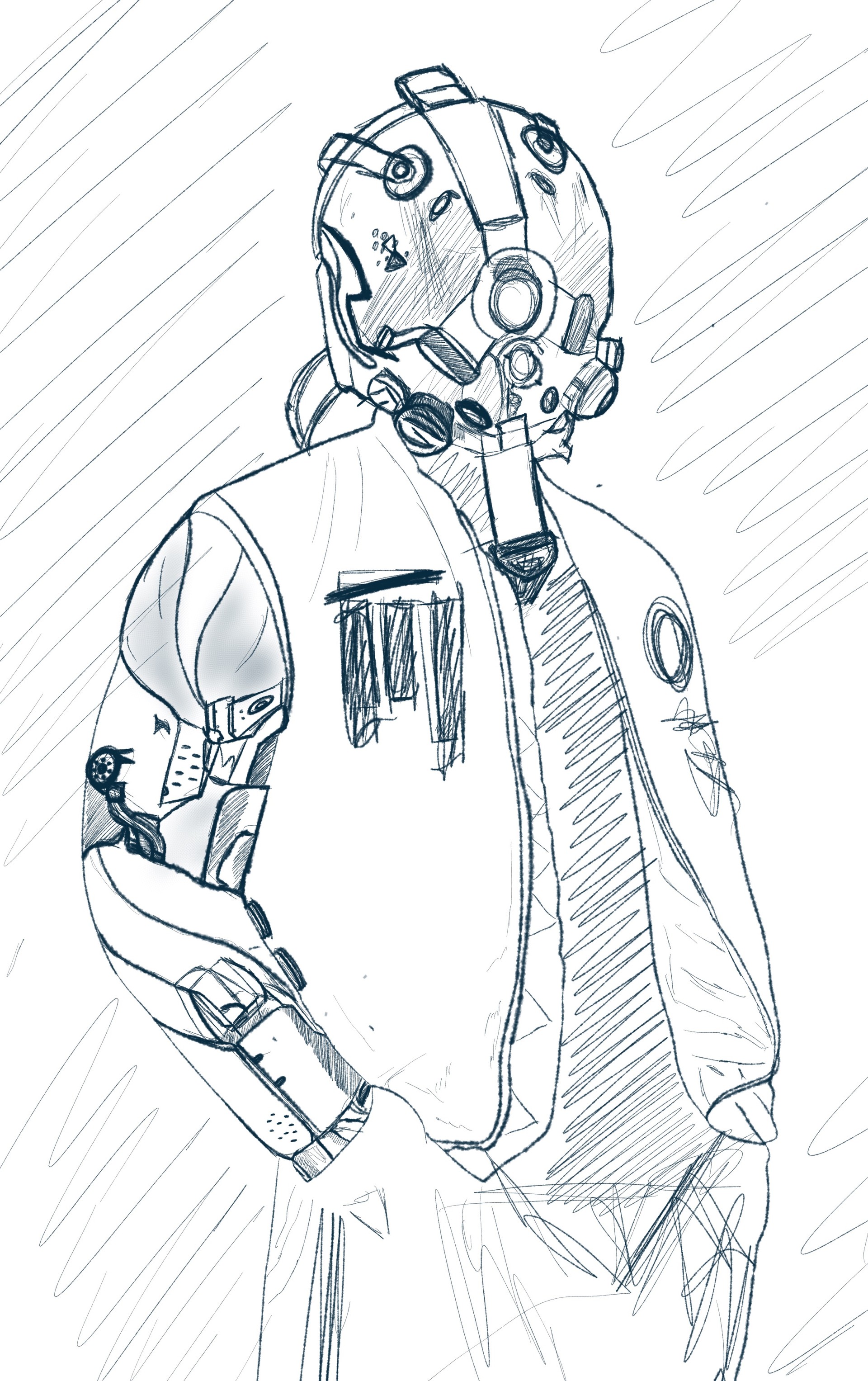 ArtStation - Man with future helmet