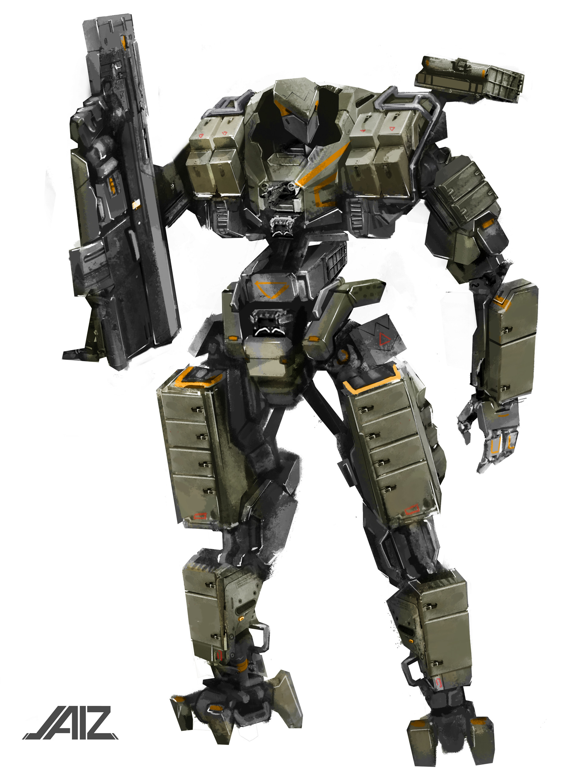 ArtStation - Military_mech_PaintingStudy