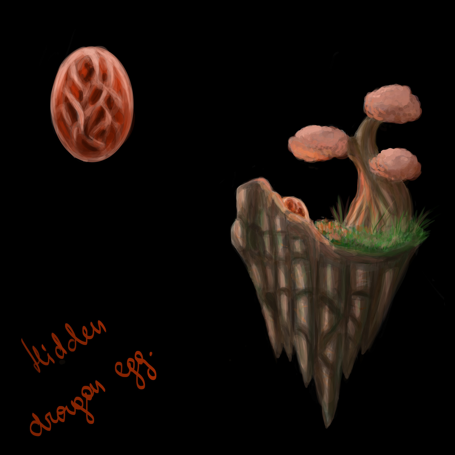 ArtStation - Hidden red dragon egg