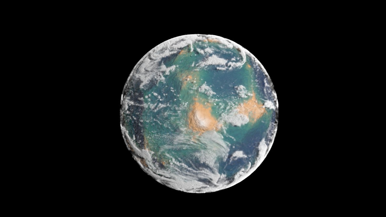 ArtStation - Planet - Earth - Cartoony Render