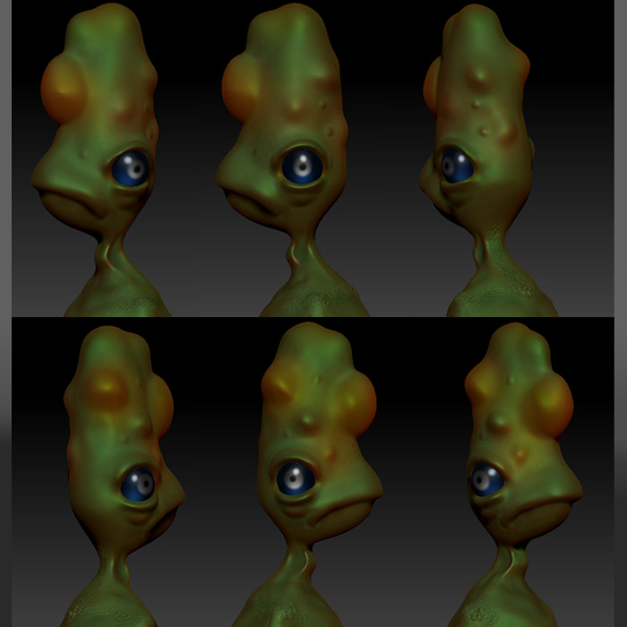 ArtStation - Alien - 3D Character Faces rotation (1)