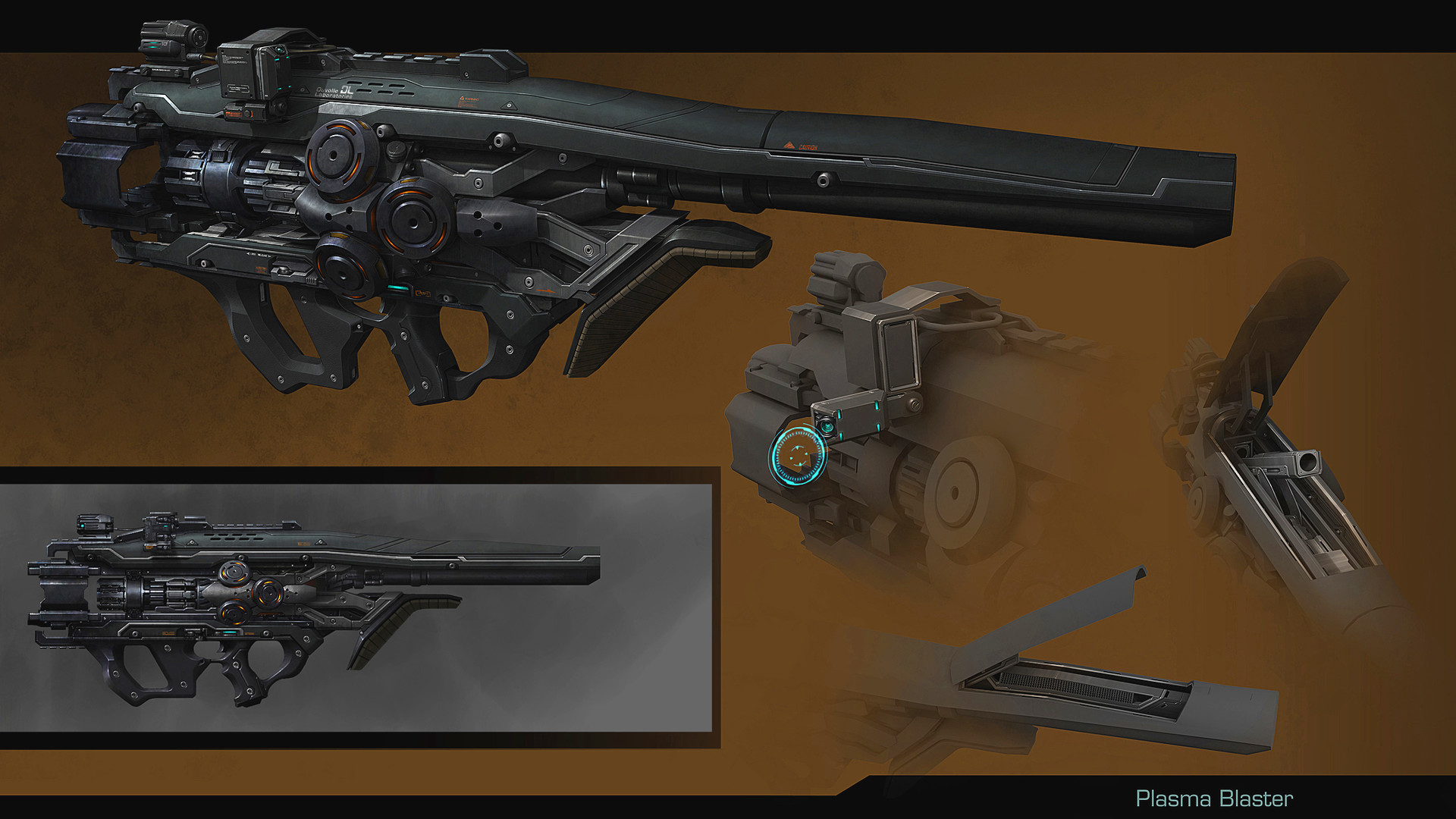 ArtStation - Plasma Blaster_Model Sheet