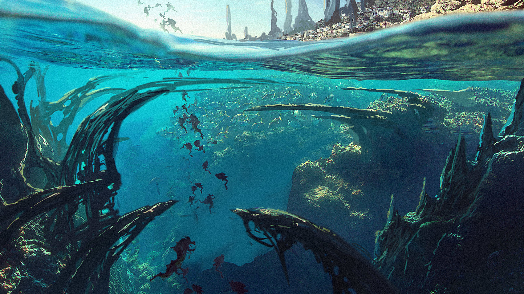 ArtStation - Underwater Inside-out - 1 hour sketch