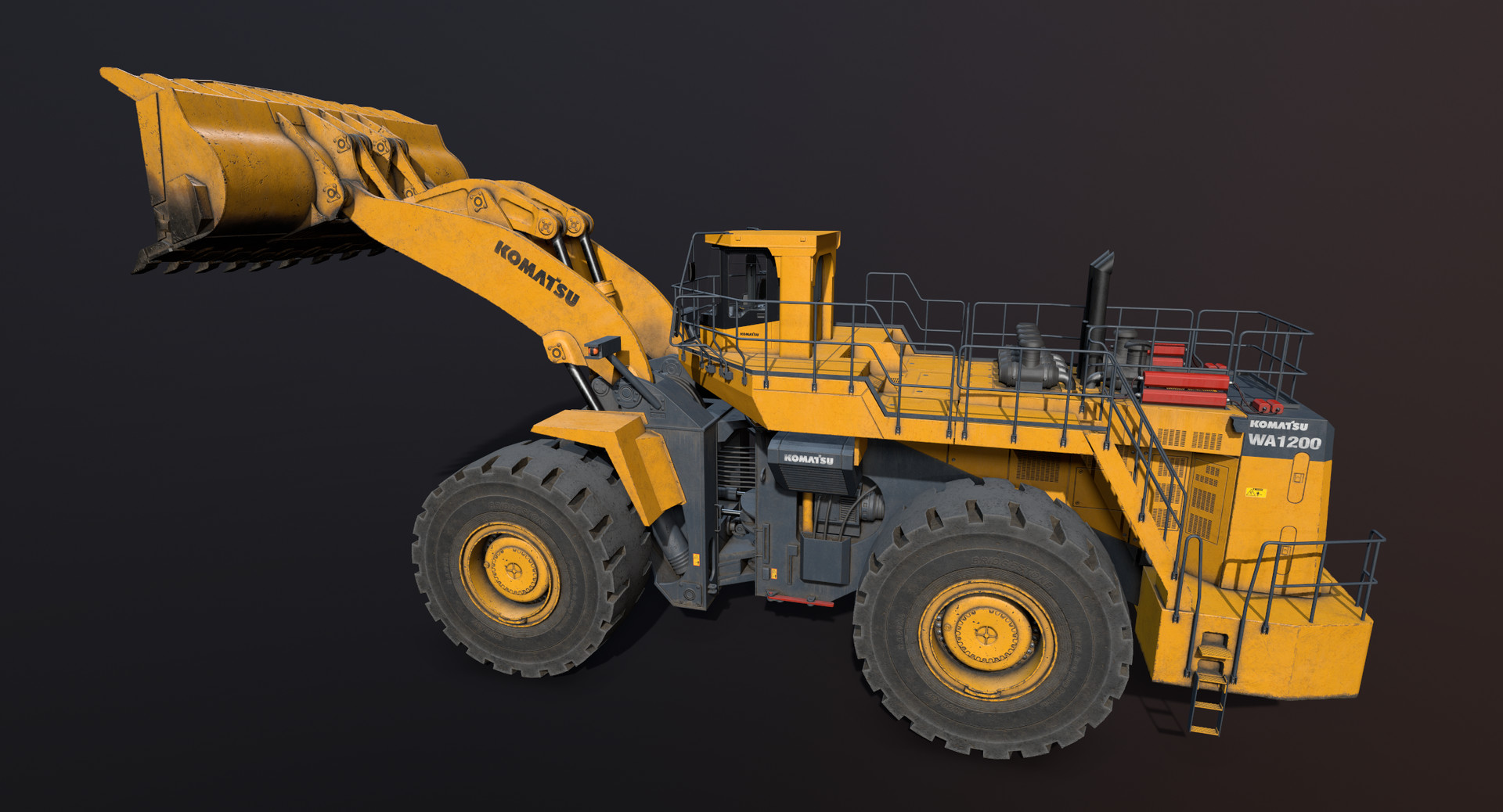 ArtStation - WA1200 Komatsu wheel loader