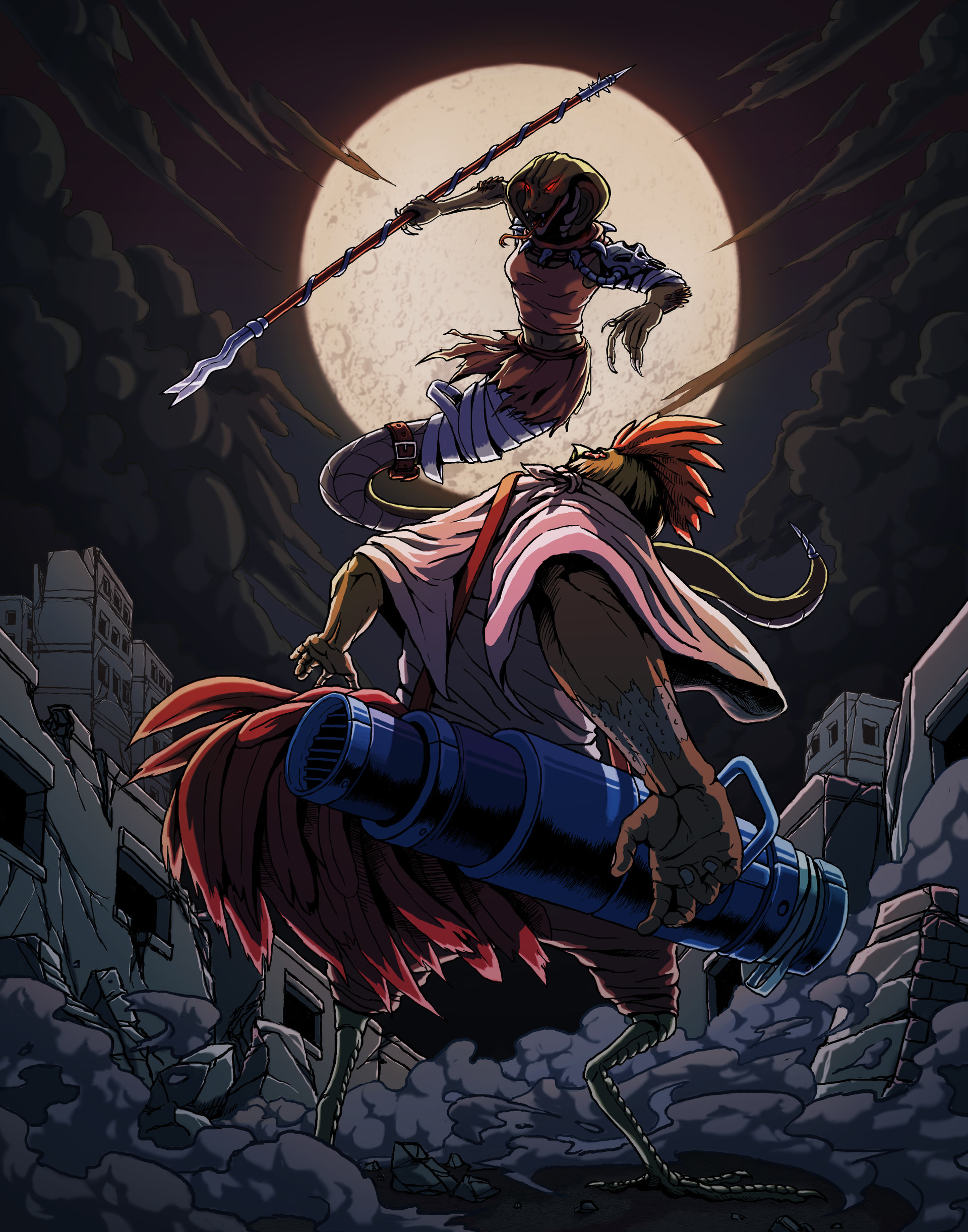 ArtStation - snake and rooster