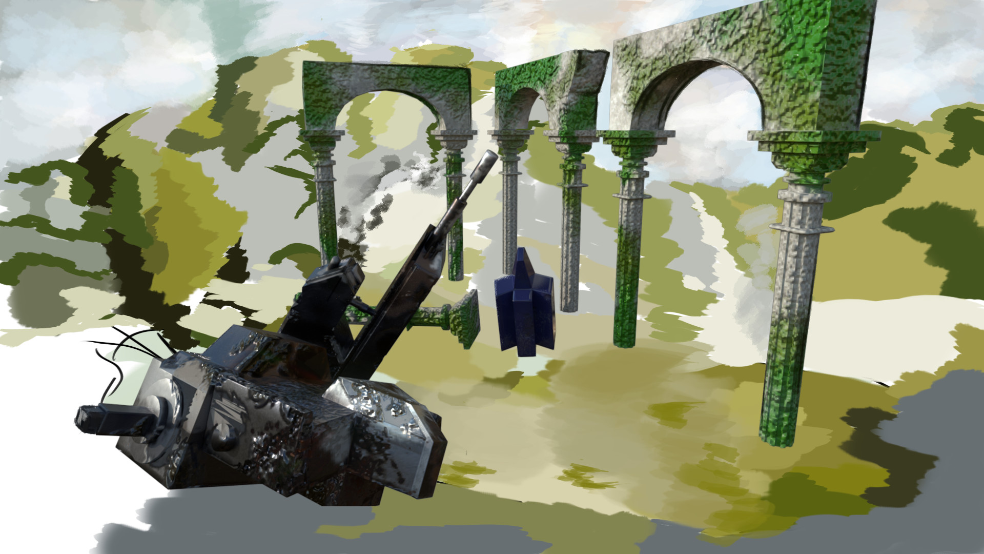 Ola Meghoma - post-apocalyptic environment concept art