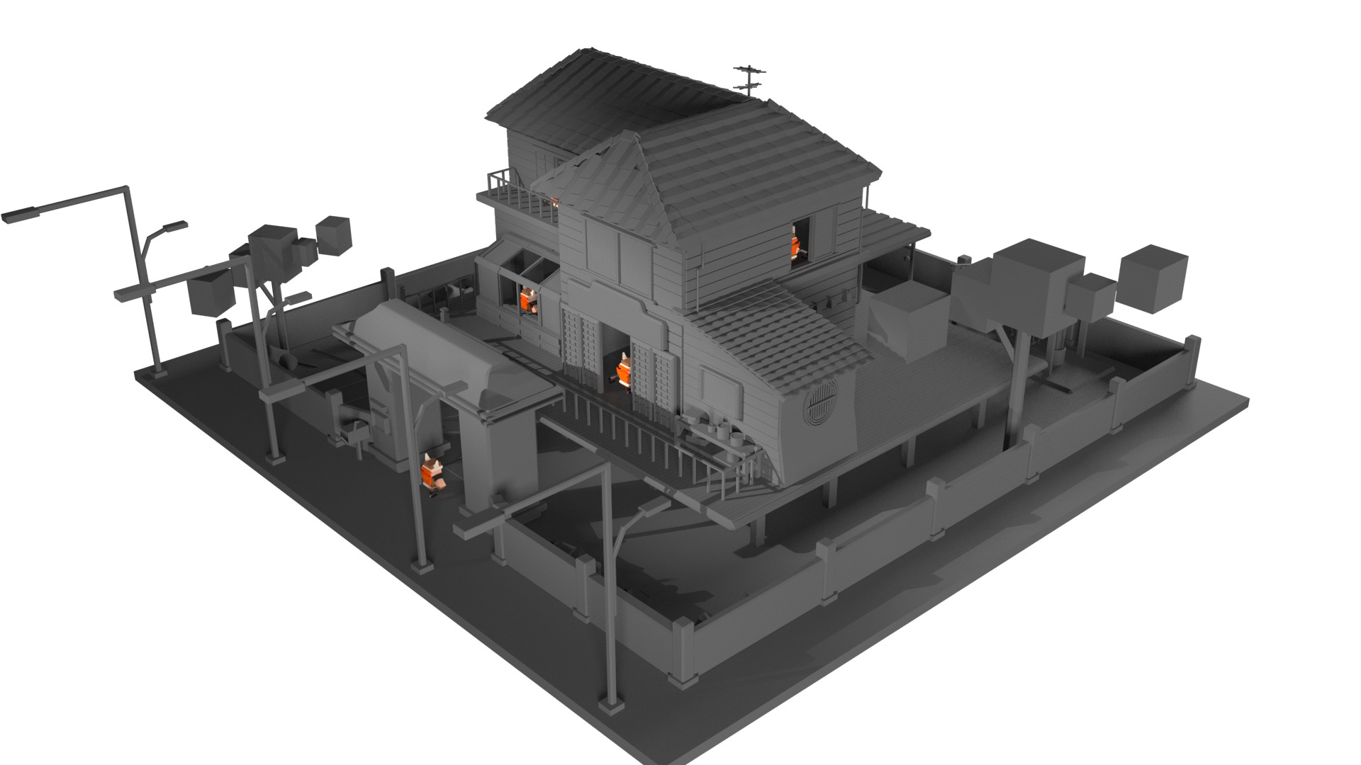 ArtStation - Ichigo's House (BLEACH) with a few additional edits