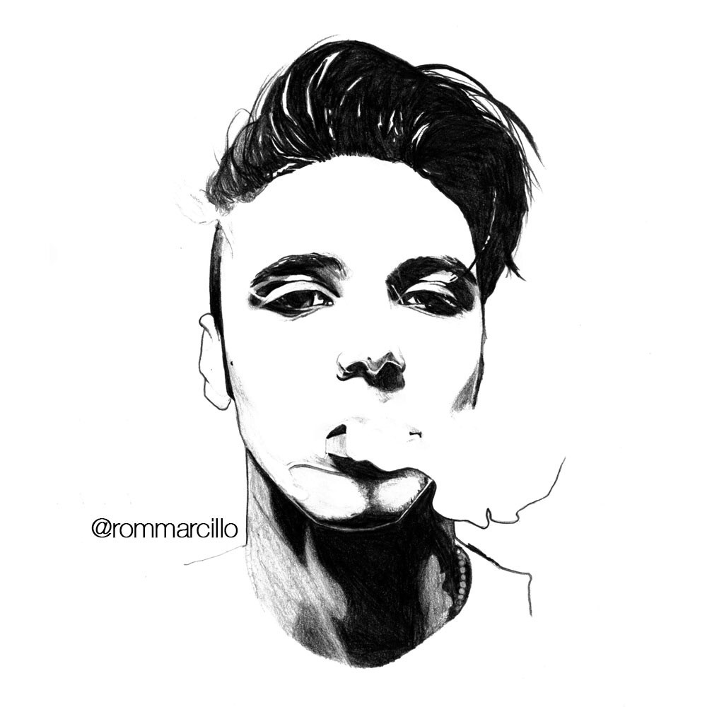andy biersack drawing