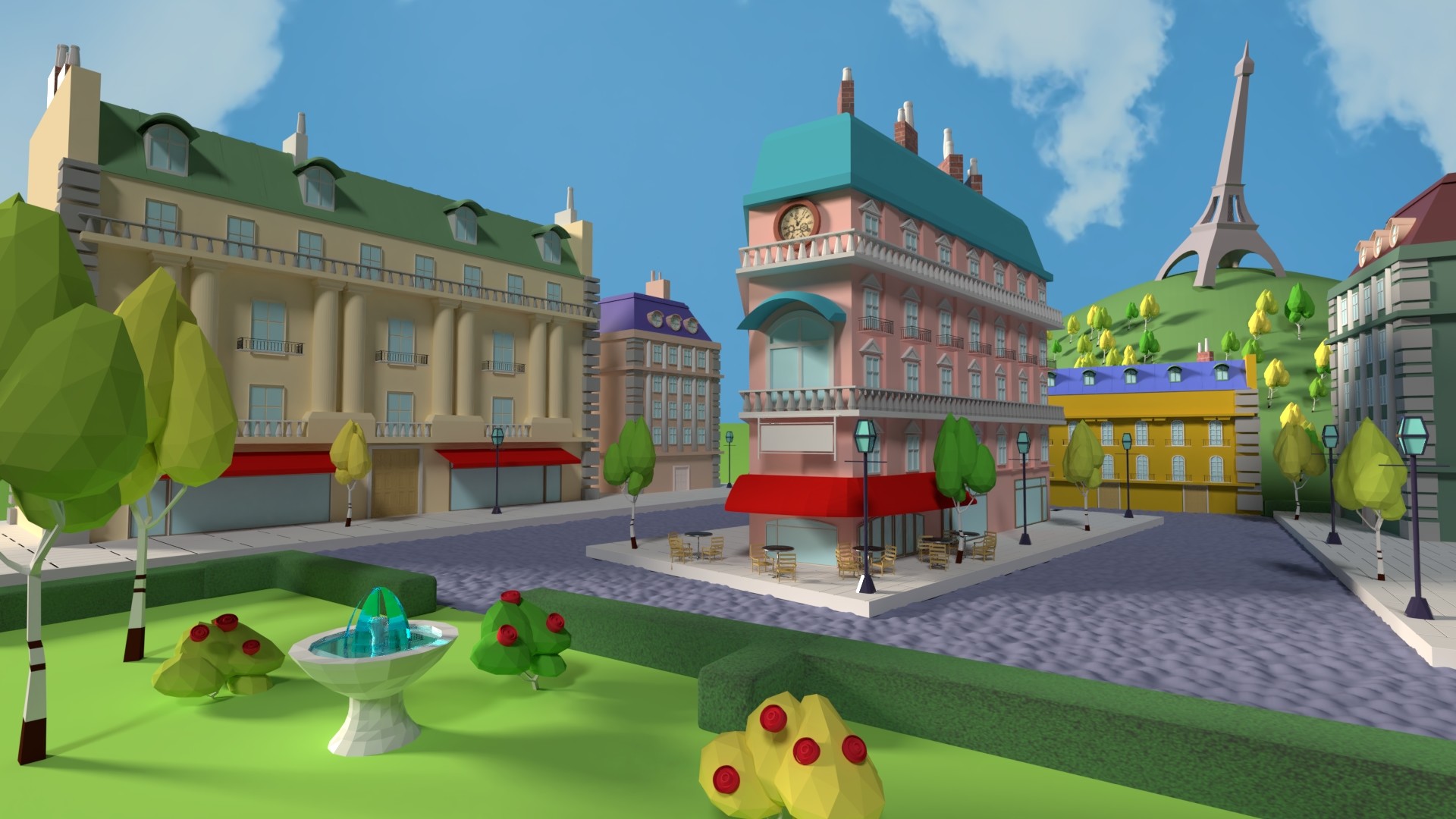 ArtStation - LowPoly Paris