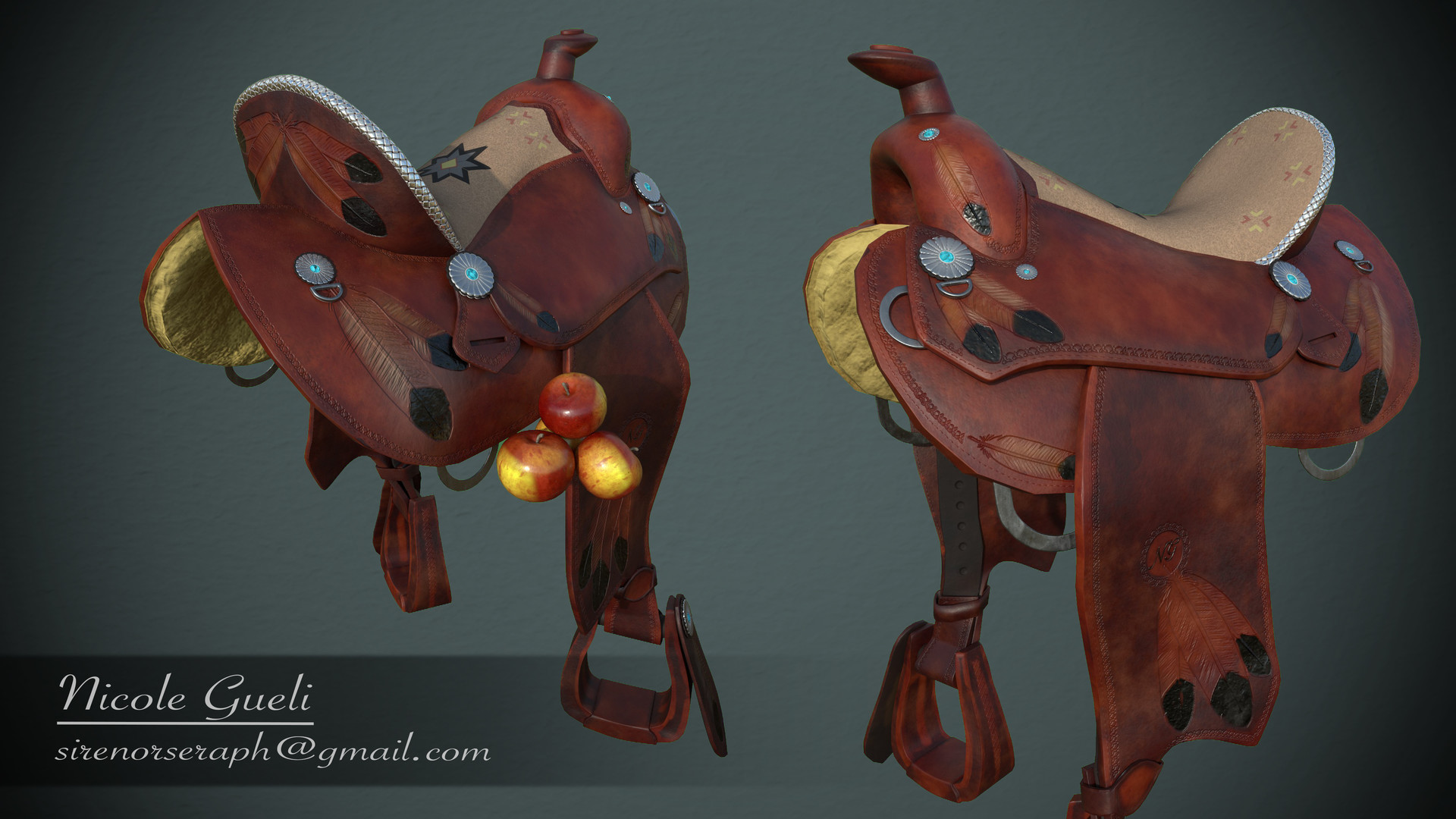 ArtStation - Western Round Skirt Barrel Saddle Prop