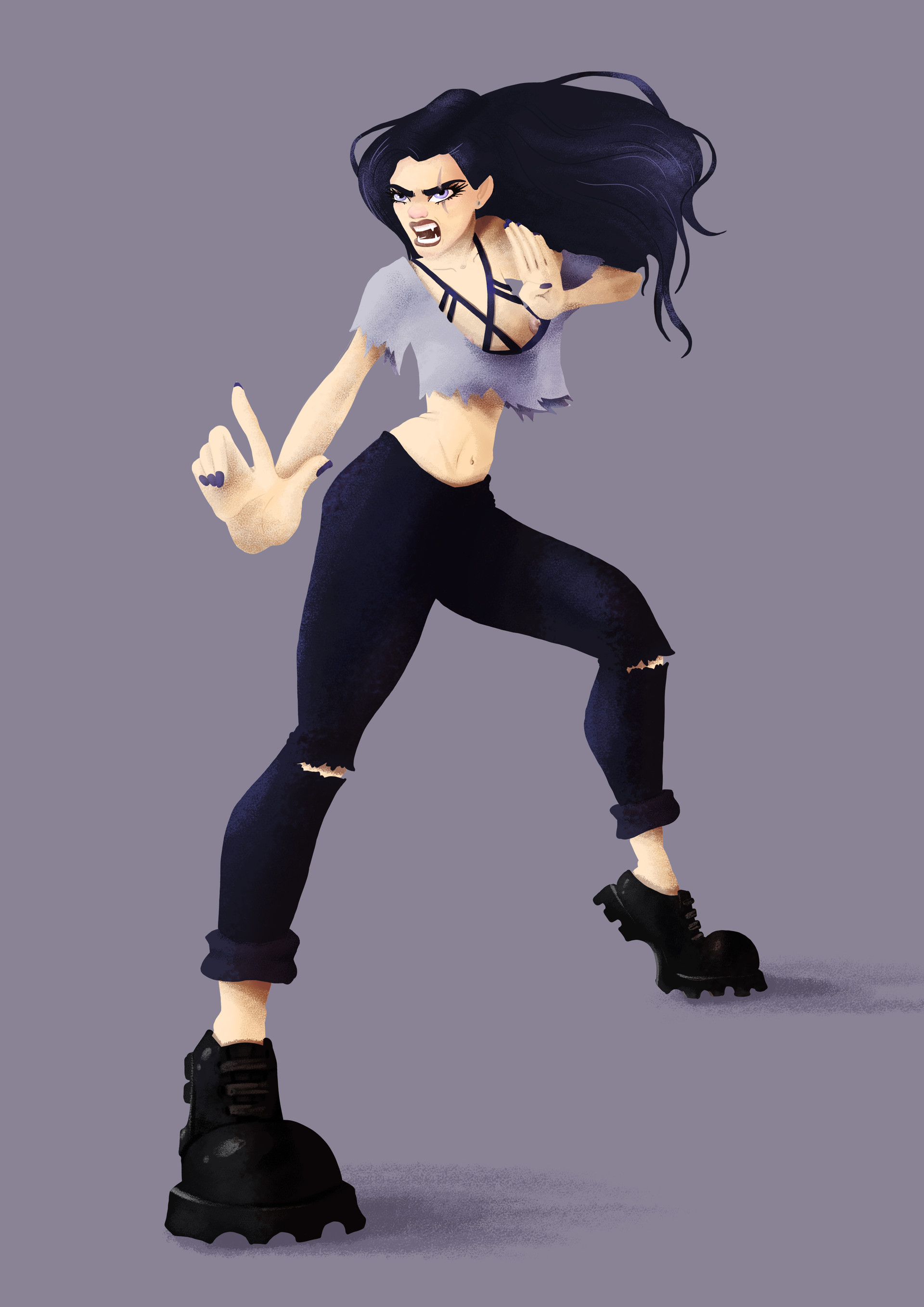 ArtStation - fight girl