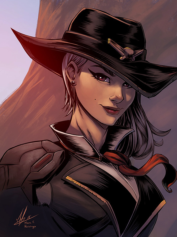 how to draw ashe from overwatch