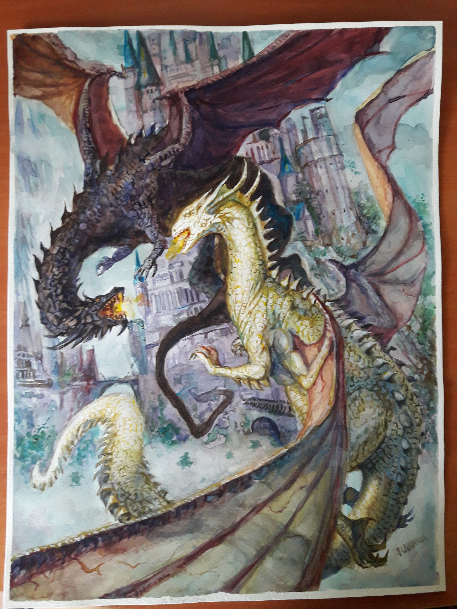 ArtStation - Combat dragons