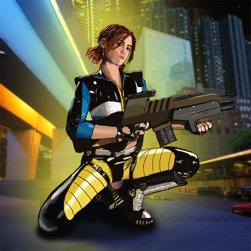 ArtStation - Cyberpunk Street Warrior