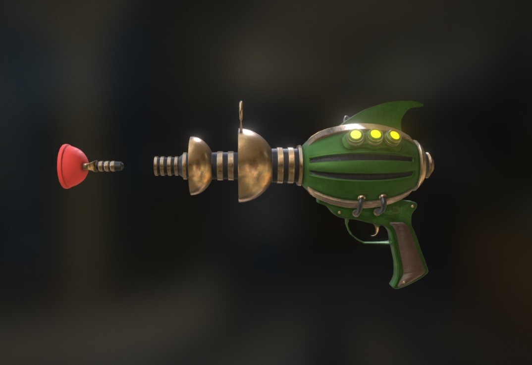 ArtStation - Retro Futuristic Grappling Gun