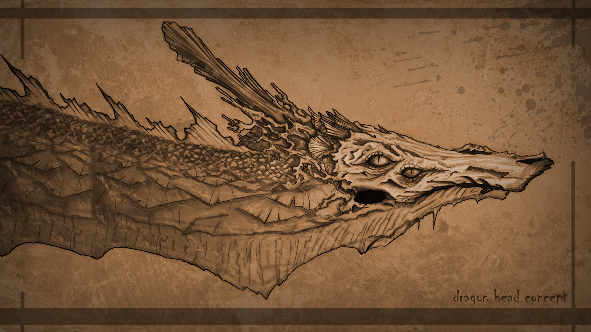 ArtStation - Dragon head concept