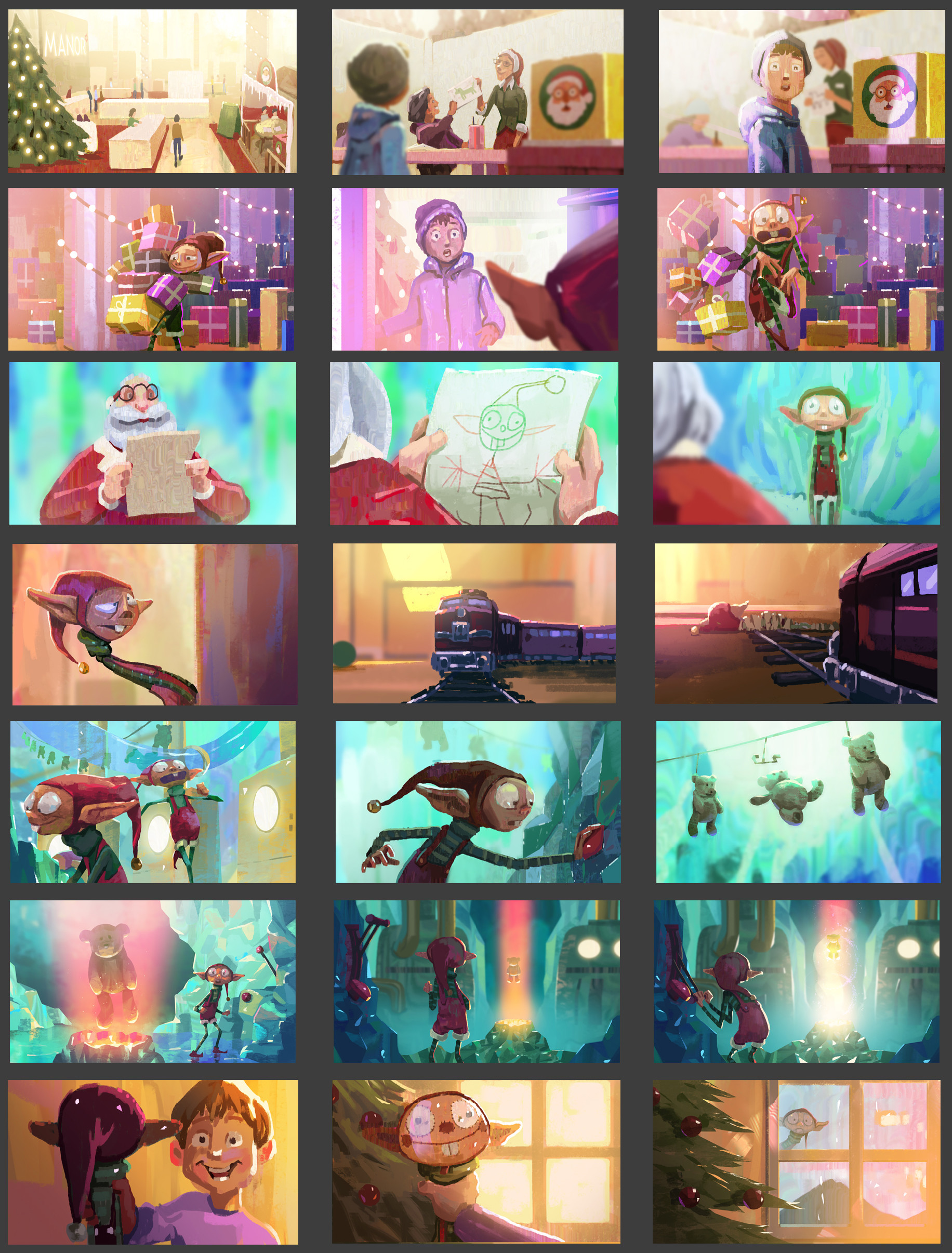 ArtStation - Manor Christmas Special - Color Script