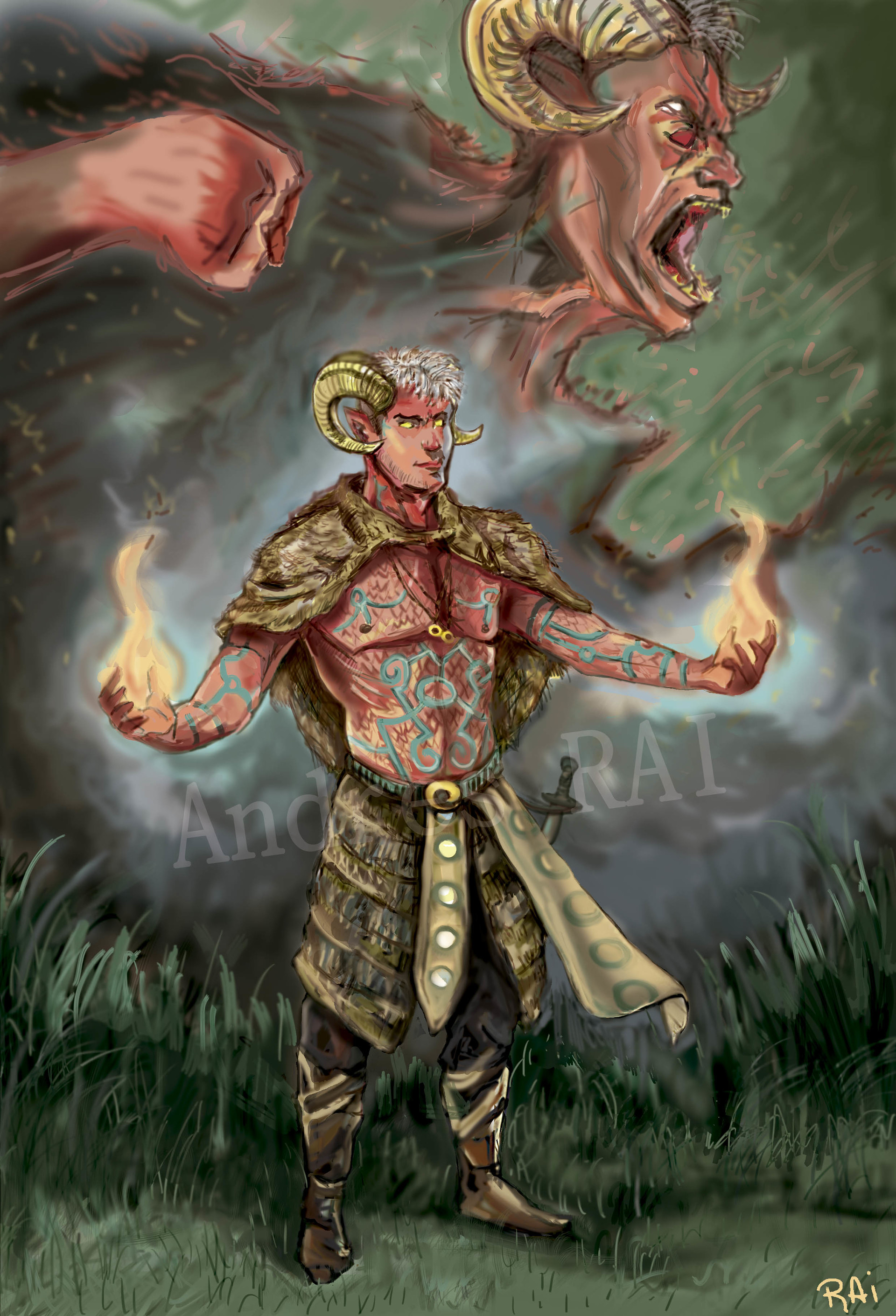 ArtStation - Tiefling for a Dungeon and Dragons´character