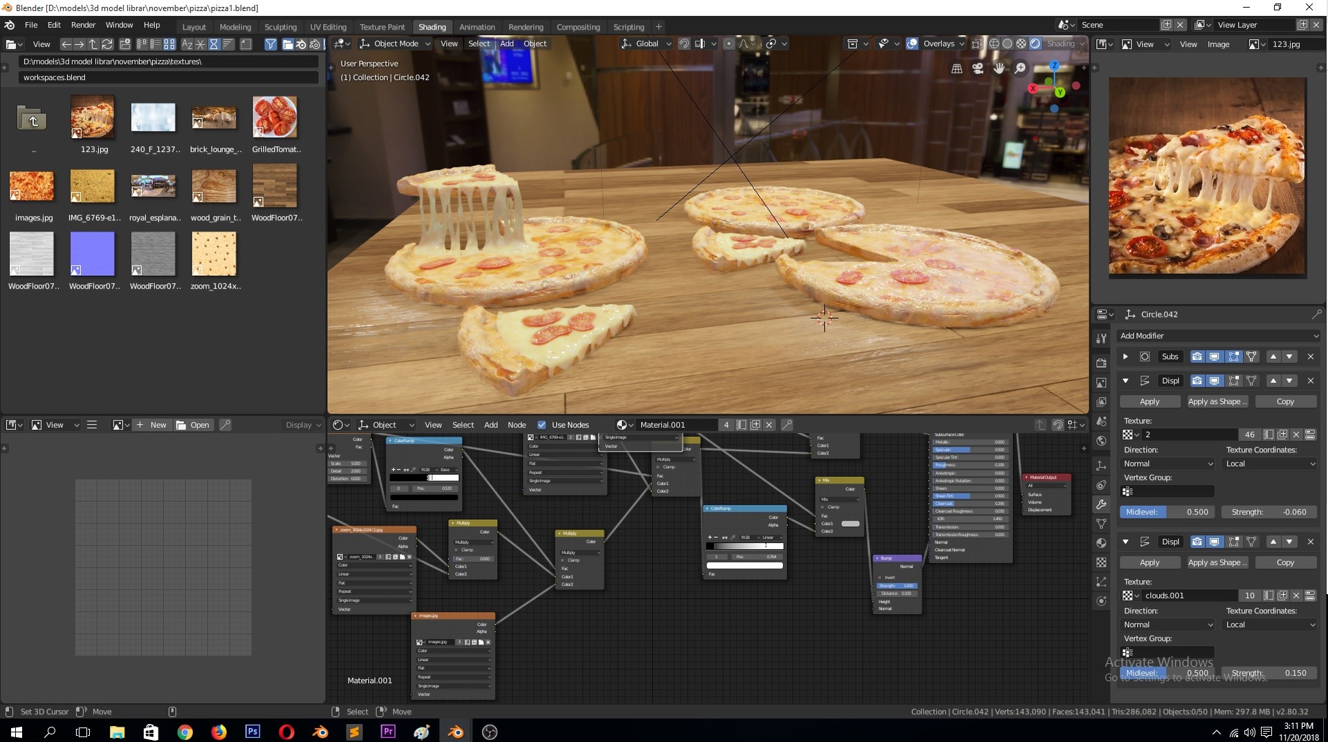 Esmilesvfx Businge Ismail - pizza made in blender rendered with blender ...