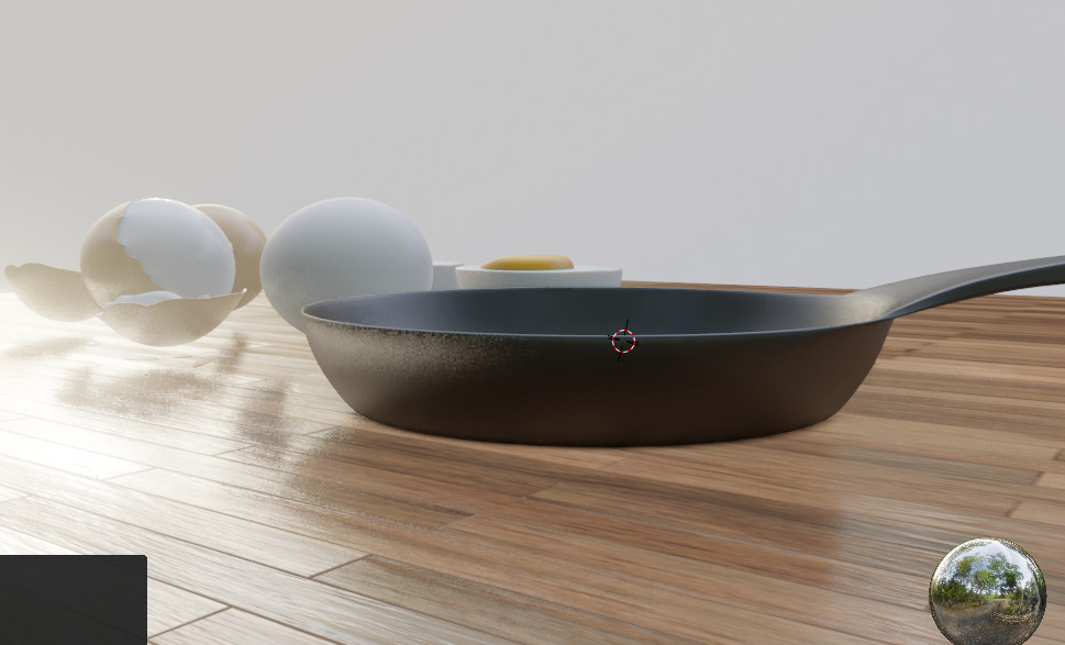 Esmilesvfx Businge Ismail - egg in frying pan made in blender 2.8 rendered in blender eevee