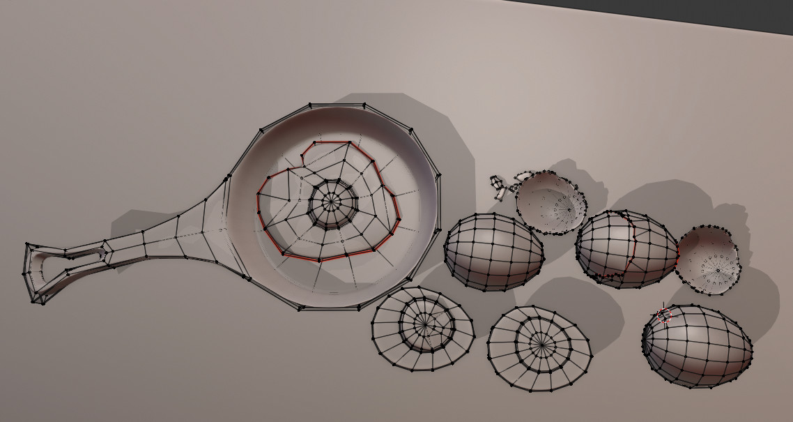 Esmilesvfx Businge Ismail - egg in frying pan made in blender 2.8 ...