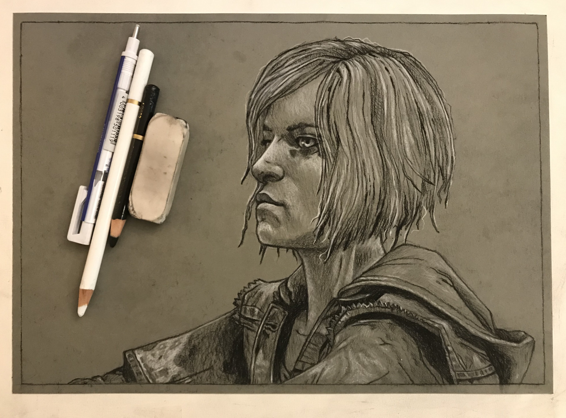 ArtStation - Telltale's TWD - Violet - Charcoal Drawings