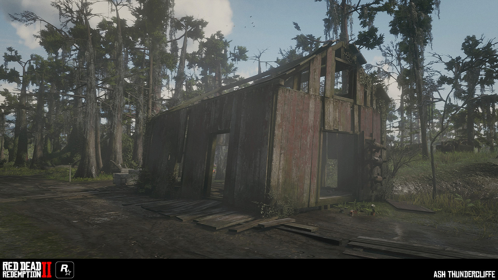 Ash Thundercliffe - RDR2 Environment Art work - Swamp Hideout