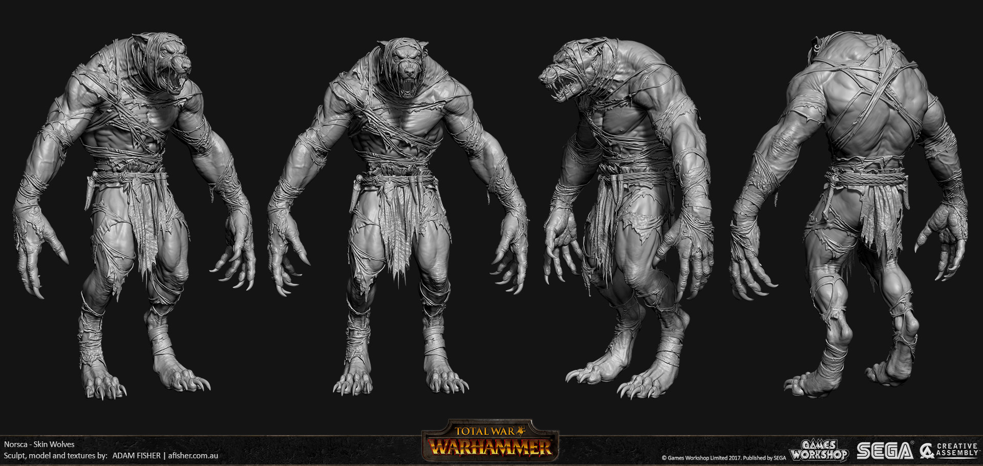 Creative Assembly - Norsca Skin Wolves