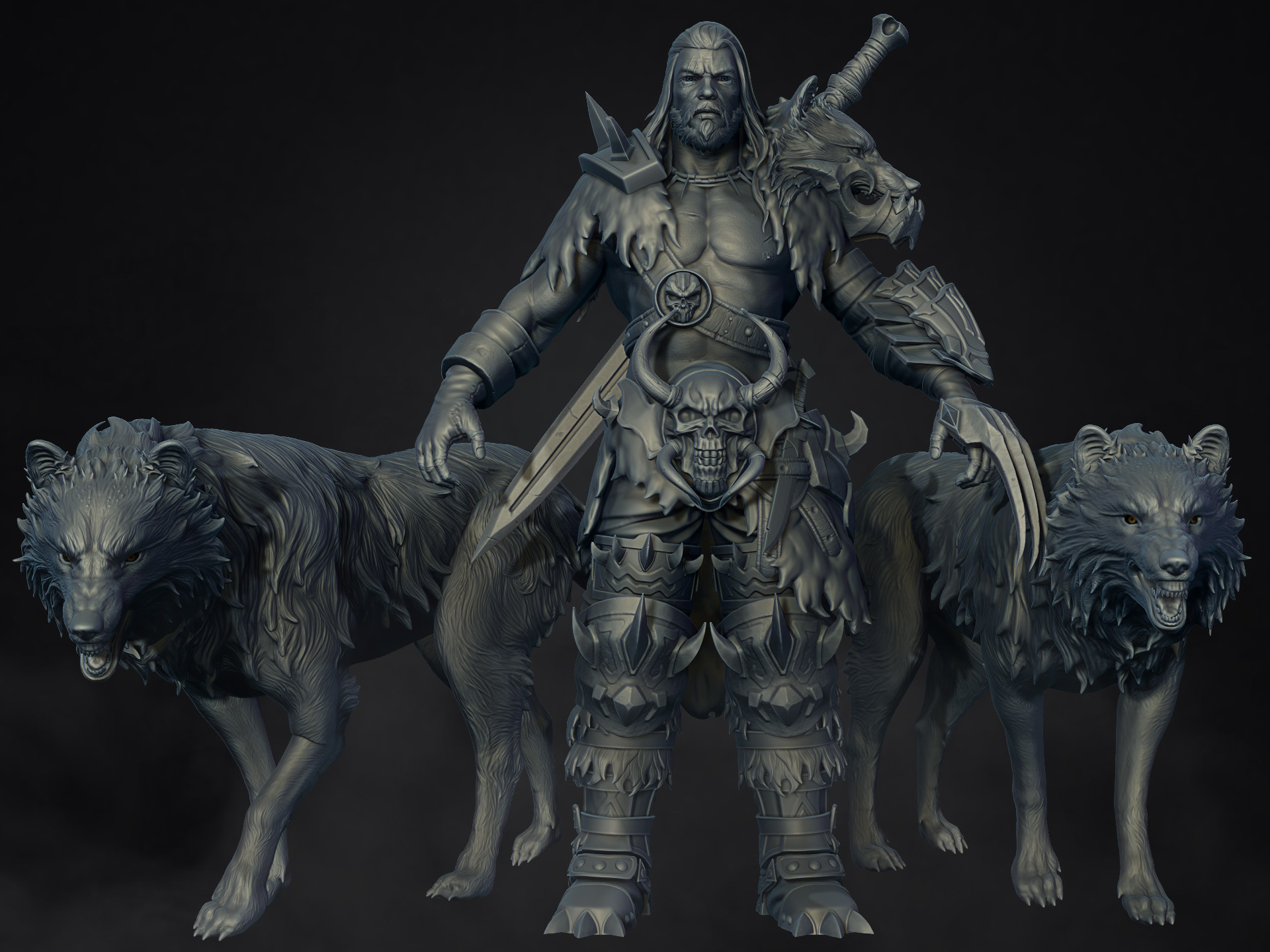 ArtStation - wolfman wip