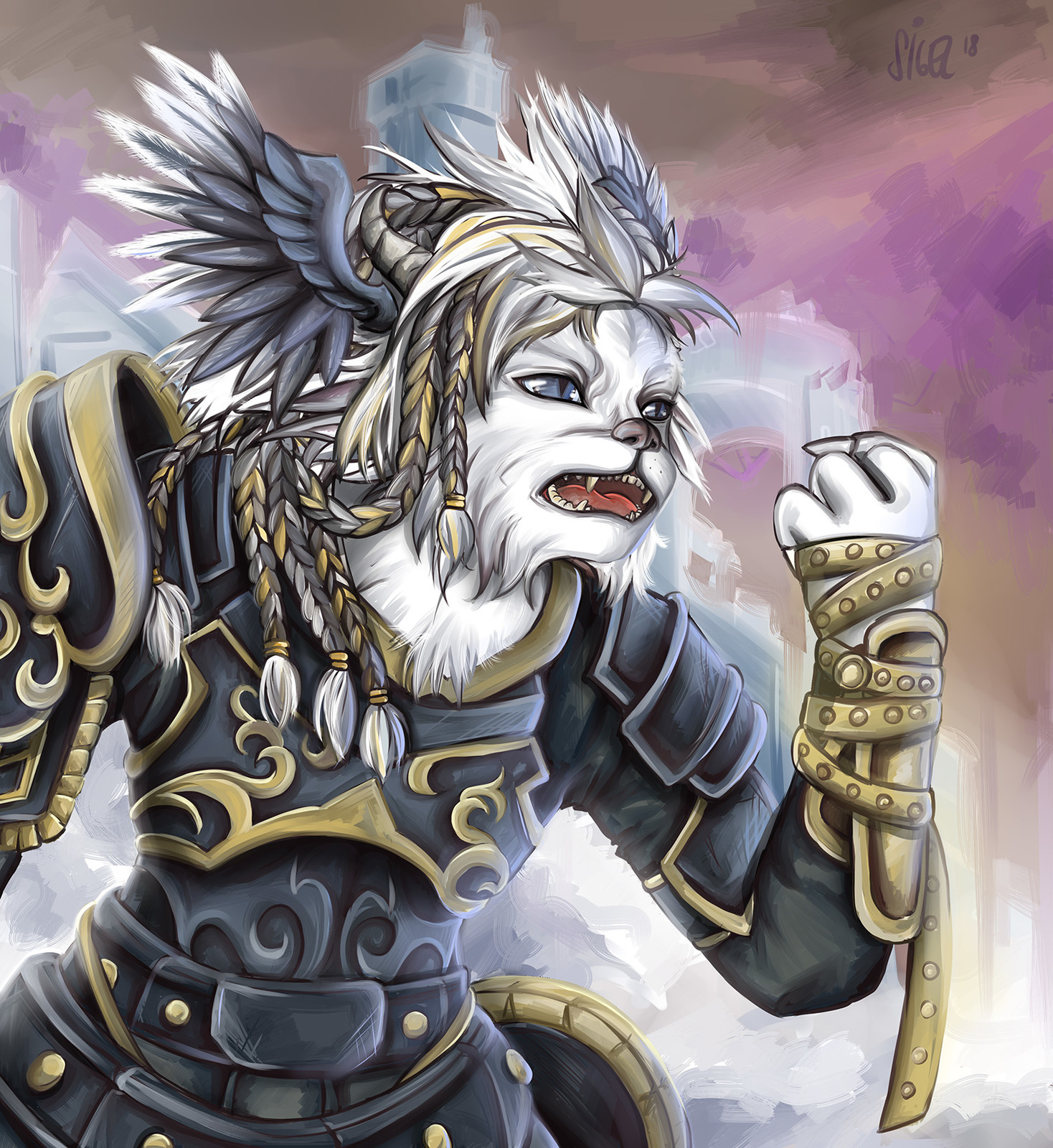 Stephanie Sigel - Female Charr (Guild Wars 2 Fanart)