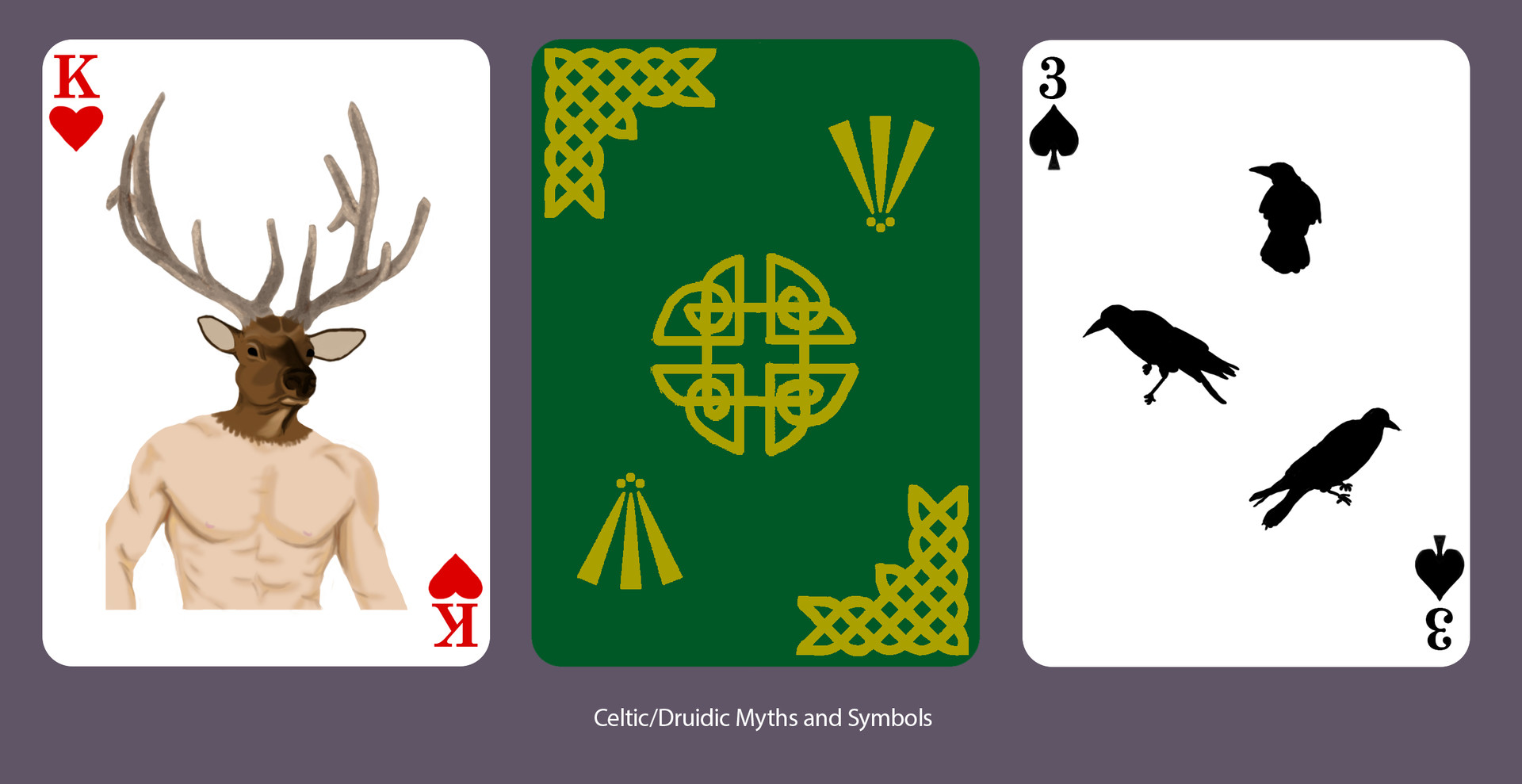 ArtStation - Beginnings of a card deck design based on Celtic Mythology