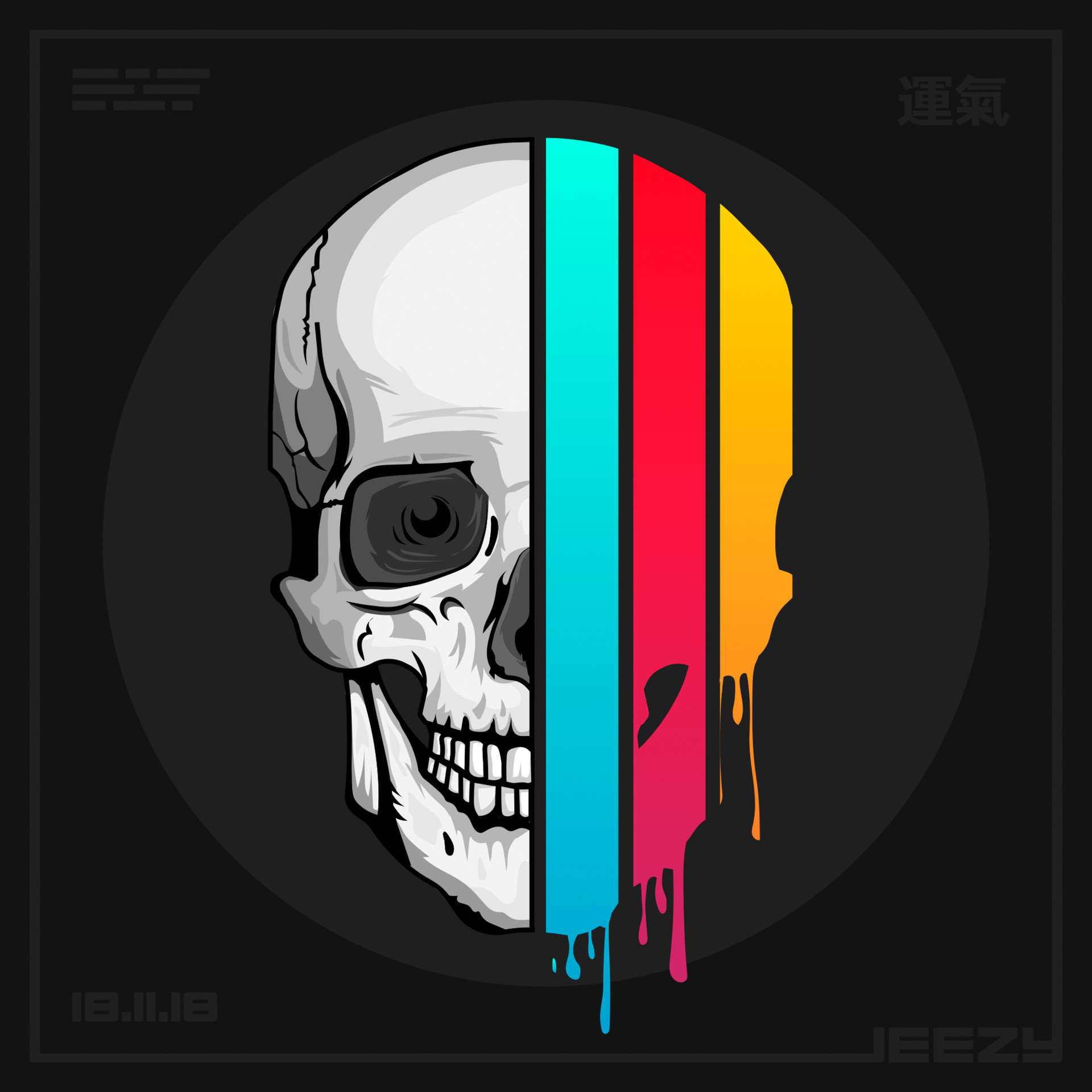 ArtStation - Rainbow Skull