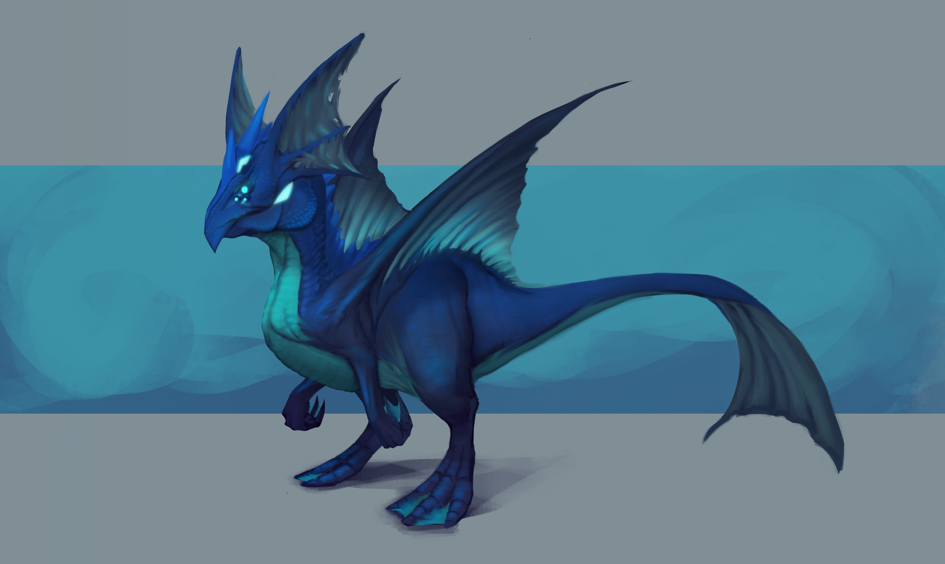 ArtStation - Water Chicken(dragon type)