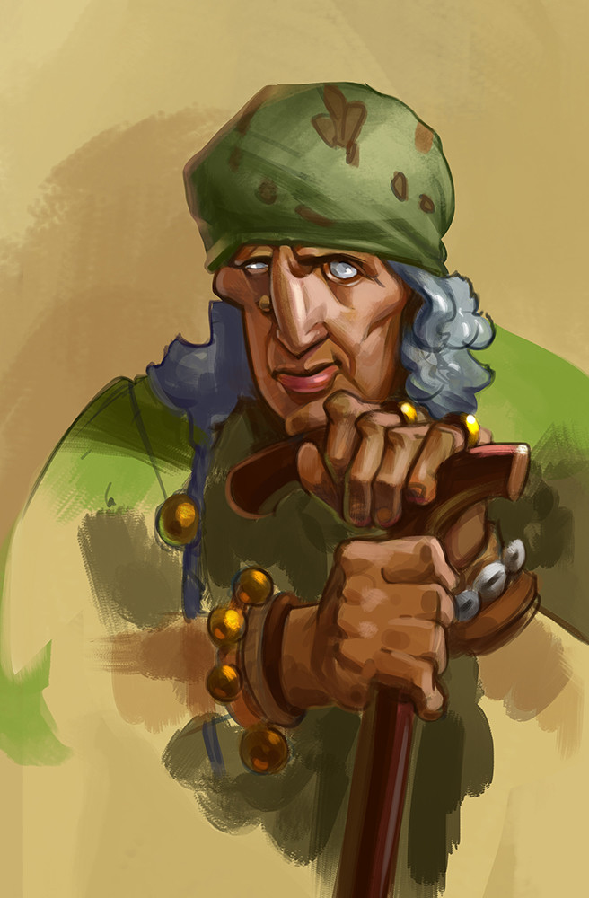 ArtStation - Оld Gypsy woman portrait