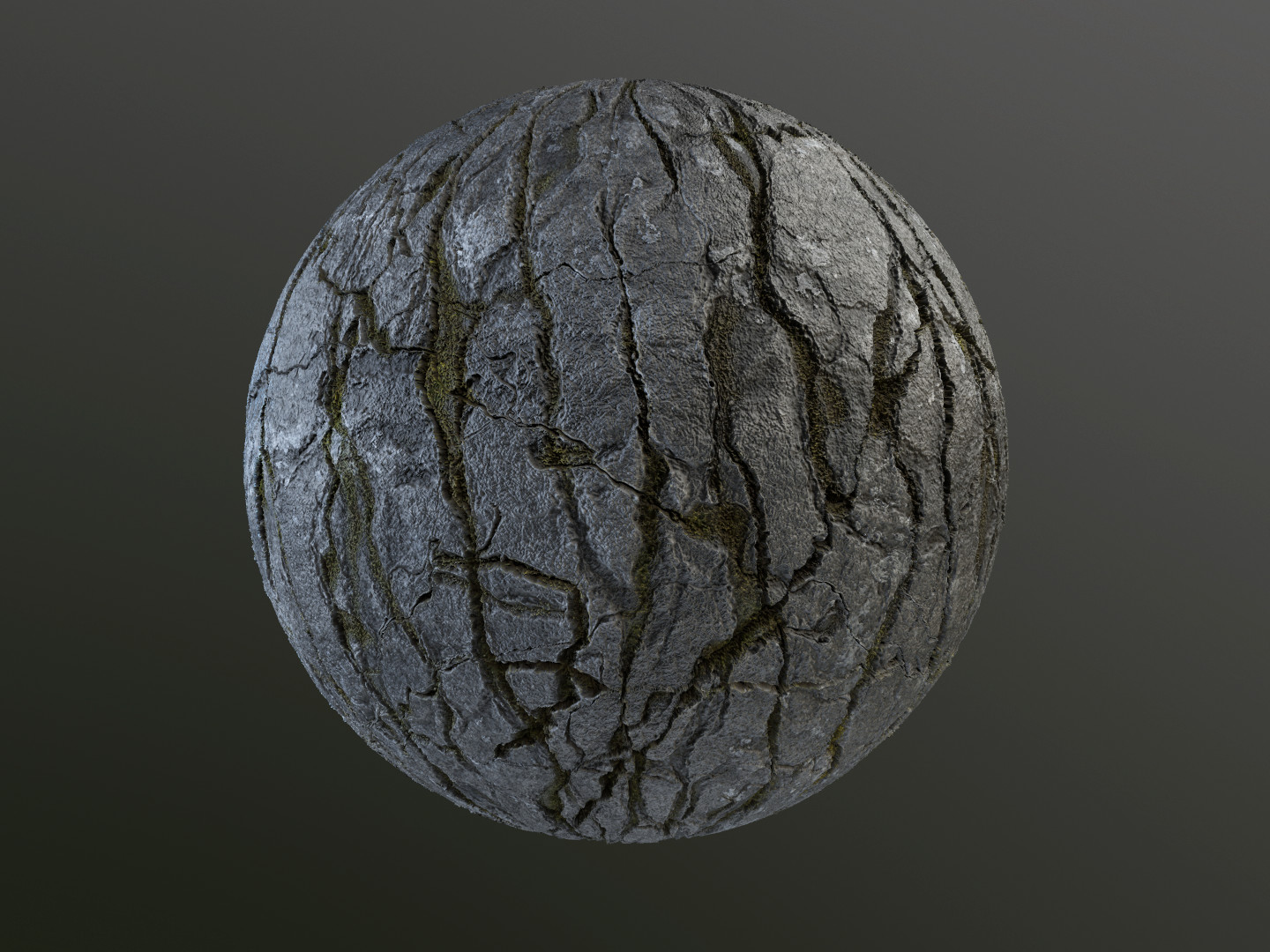 ArtStation - Cracked Rock With Moss