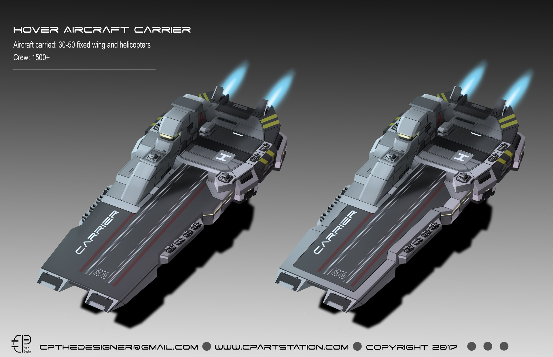 ArtStation - Hover Aircraft Carrier