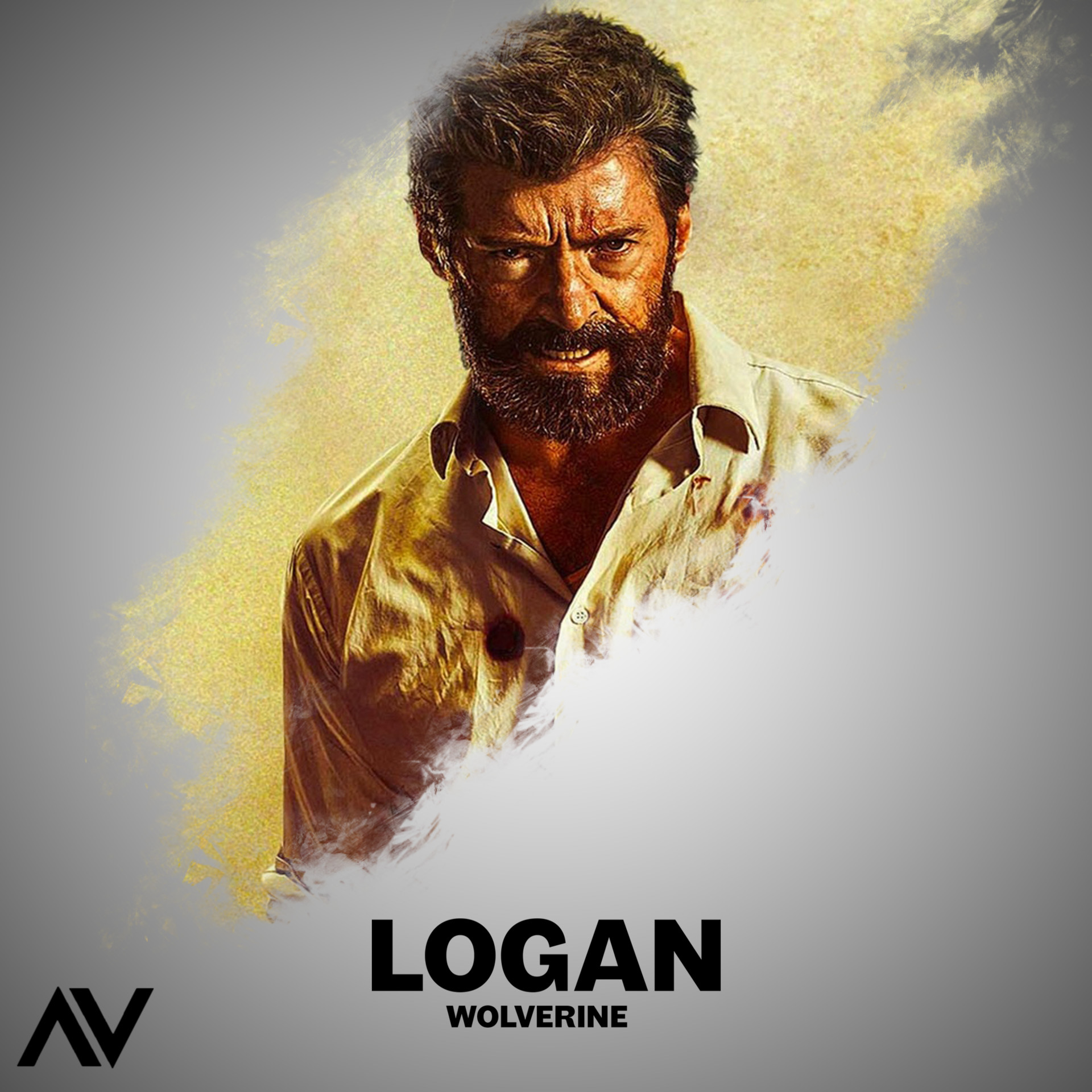 ArtStation - LOGAN #Wolverine ( Potrait Brush Effect )