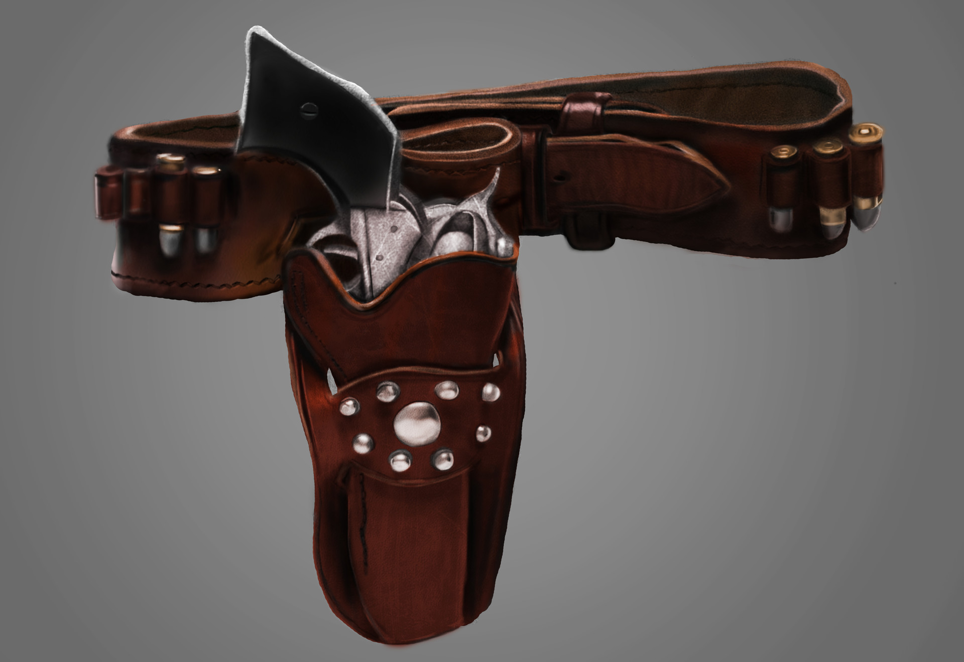 ArtStation - Gun belt with Revolver