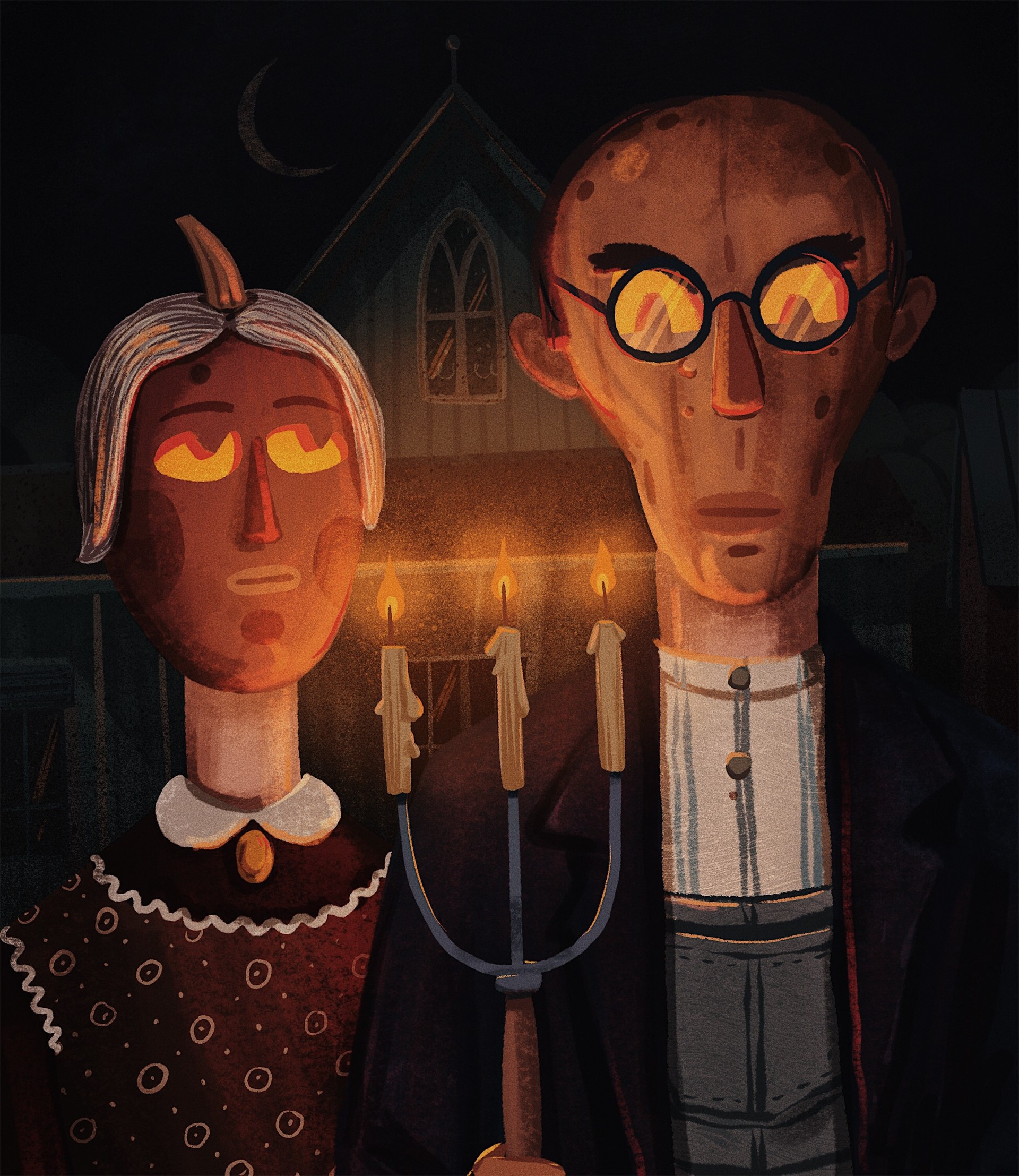 ArtStation - Halloween+American Gothic