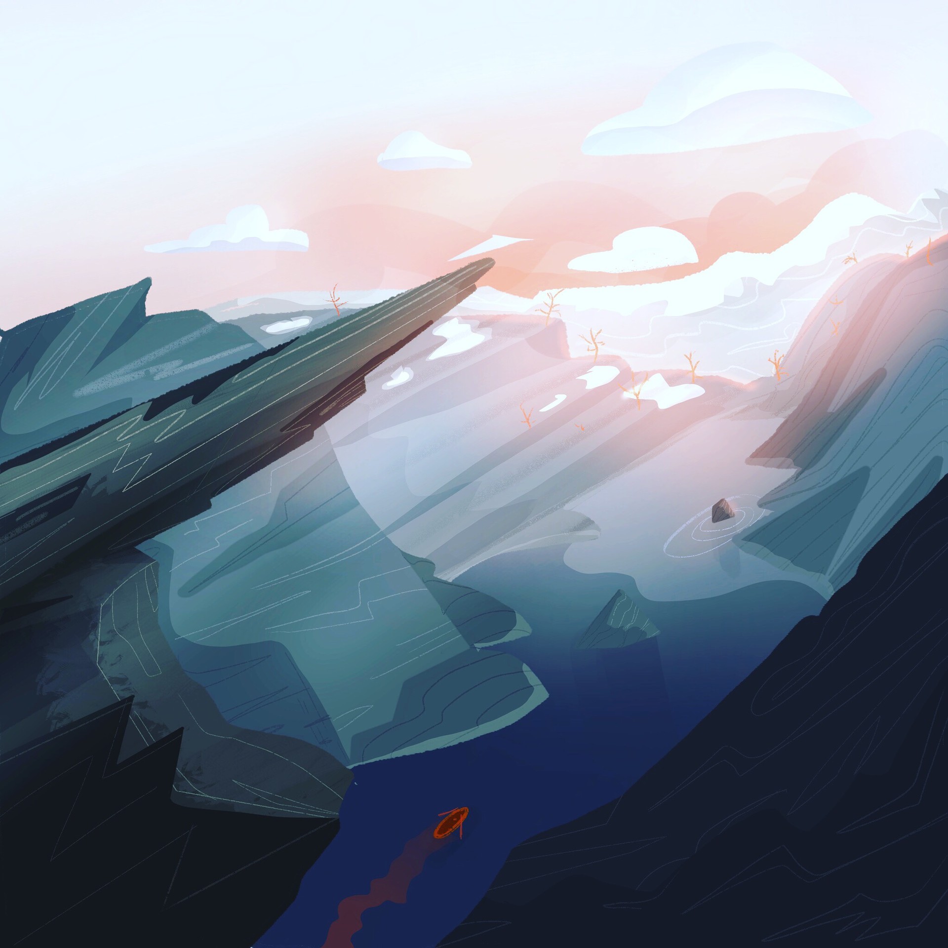 ArtStation - Cliff background