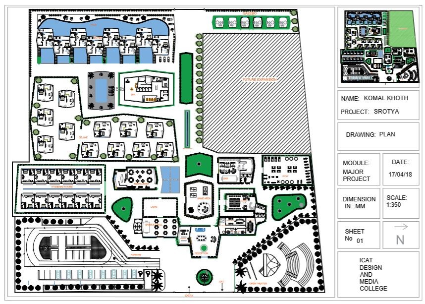 Beach Resort Layout Design